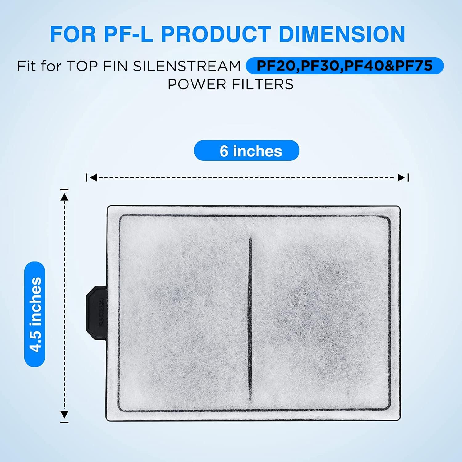 Buy HiTauing 12 Packs PF-L Carbon Cartridge for Top Fin Silenstream ...