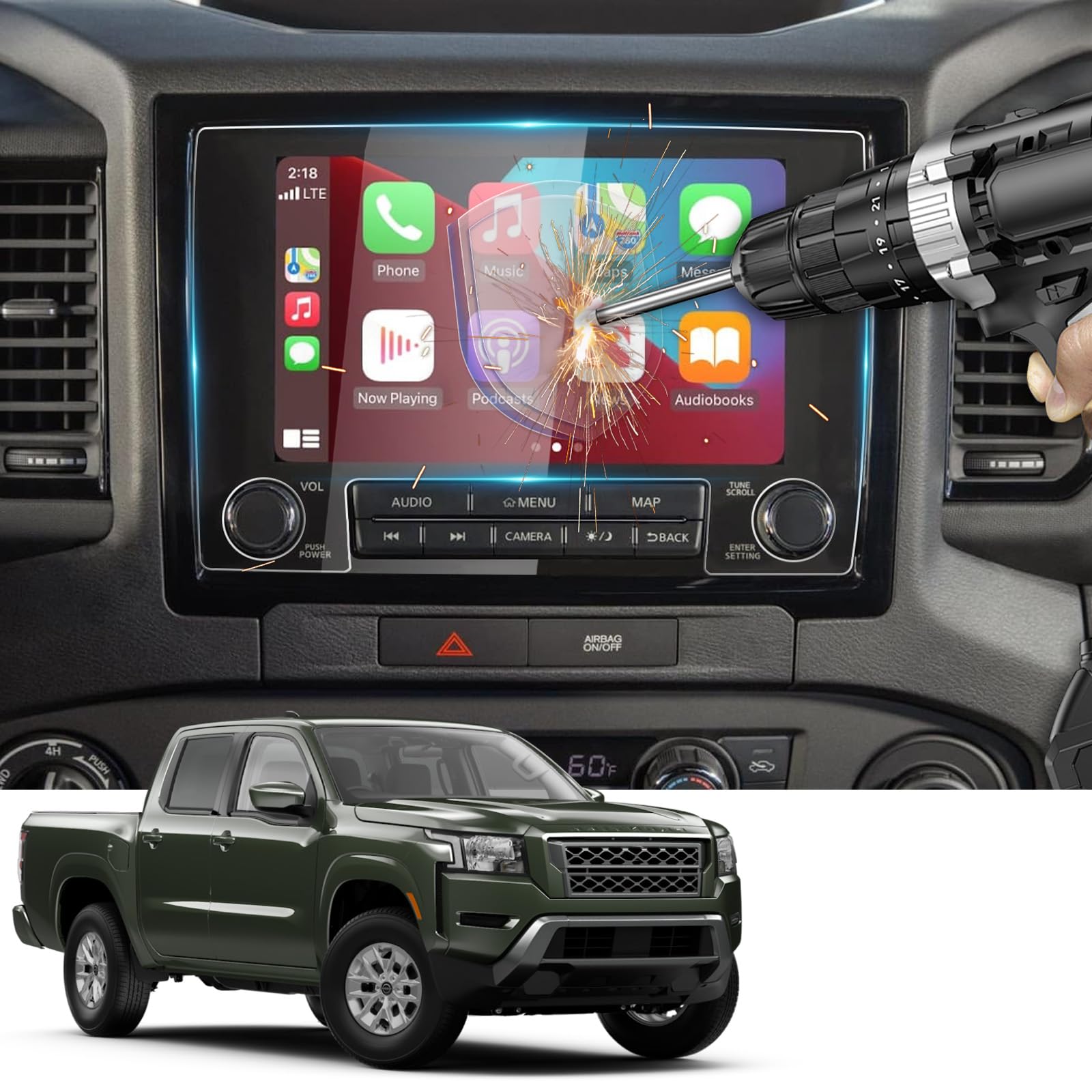 Amazon.com: YEE PIN for 2024 Nissan Frontier Pro 4X Screen Protector ...