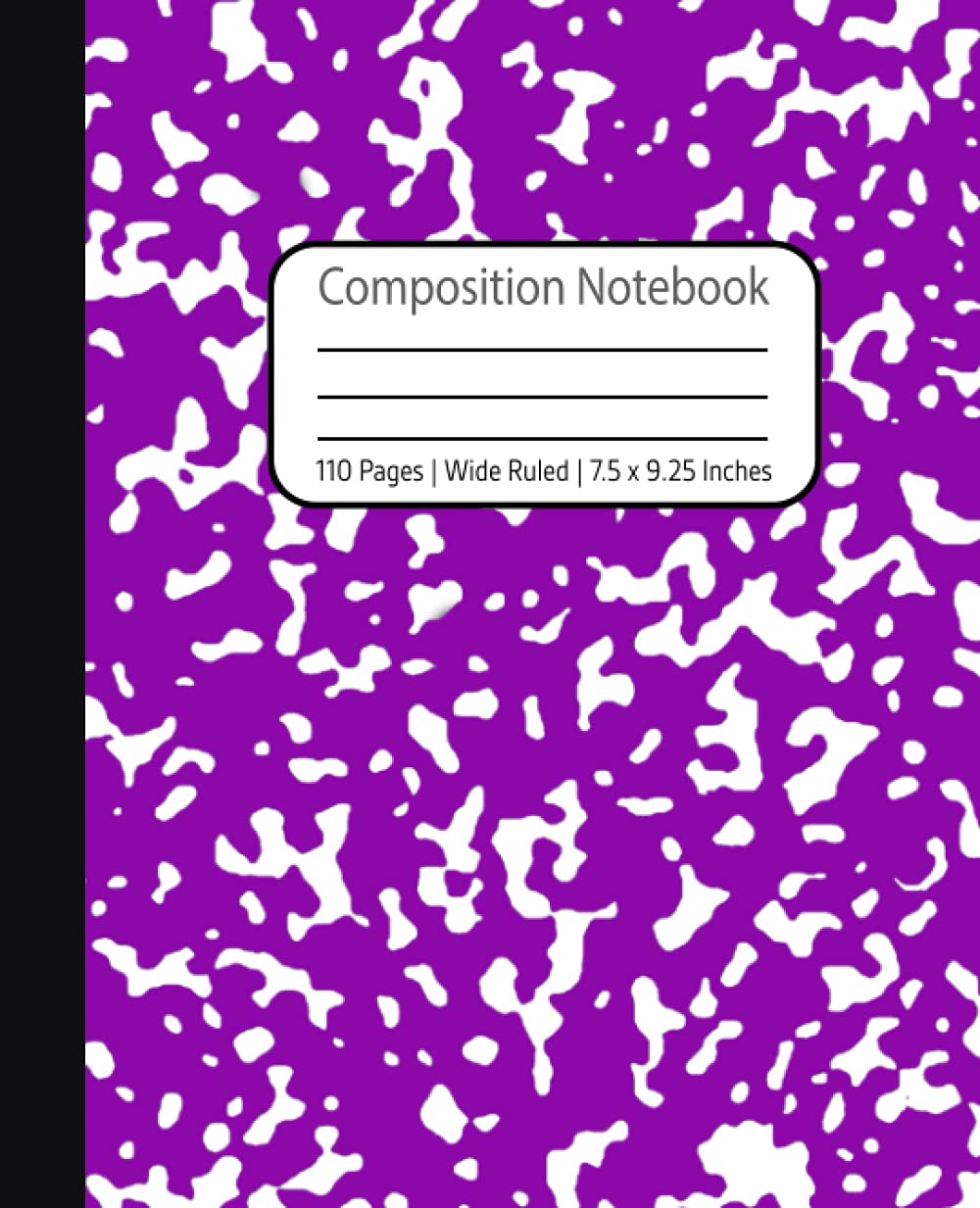 Composition Notebook: Purple Marble Composition Notebook Wide Ruled ...