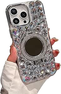 Amazon.com: iFiLOVE for iPhone 13 Pro Max Case with Magnetic Mirror Stand, Compatible with ...