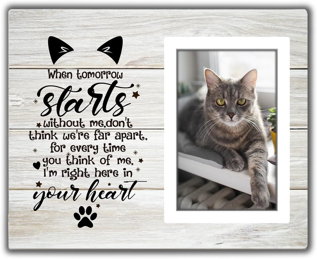 Amazon.com - WEKOOSE Small Metal Picture Frame Mini Silver Cartoon Cat ...