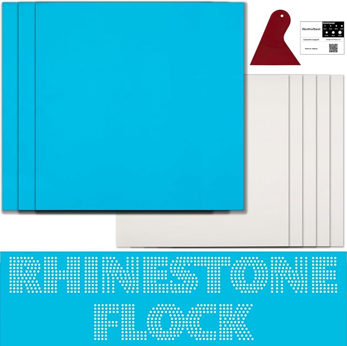 Amazon.com : Rhinestone Flock Sticky Template Material for Hotfix ...