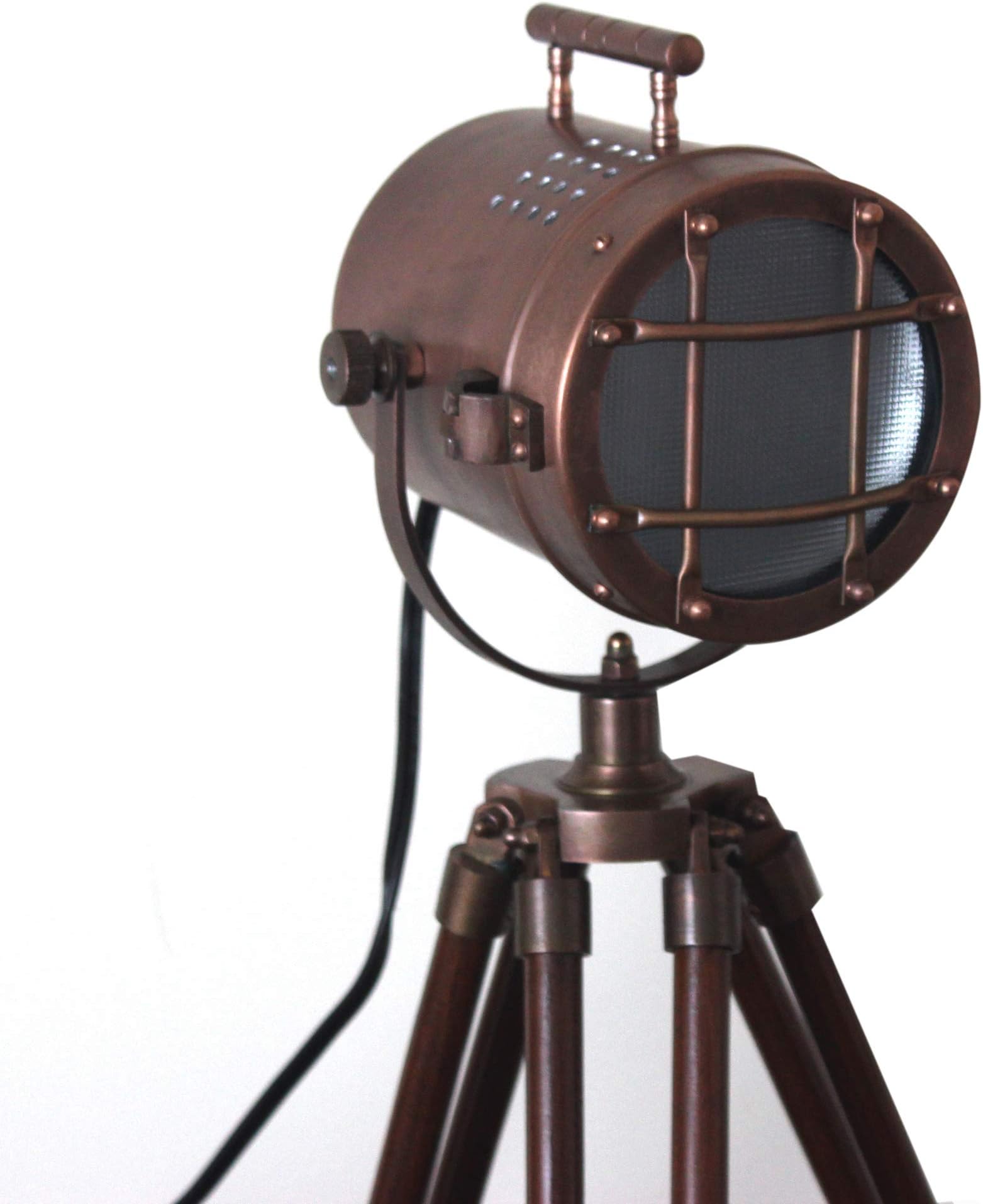 Antique Desk Spotlight Table Lamp Copper Finish tripod desk lamps home ...