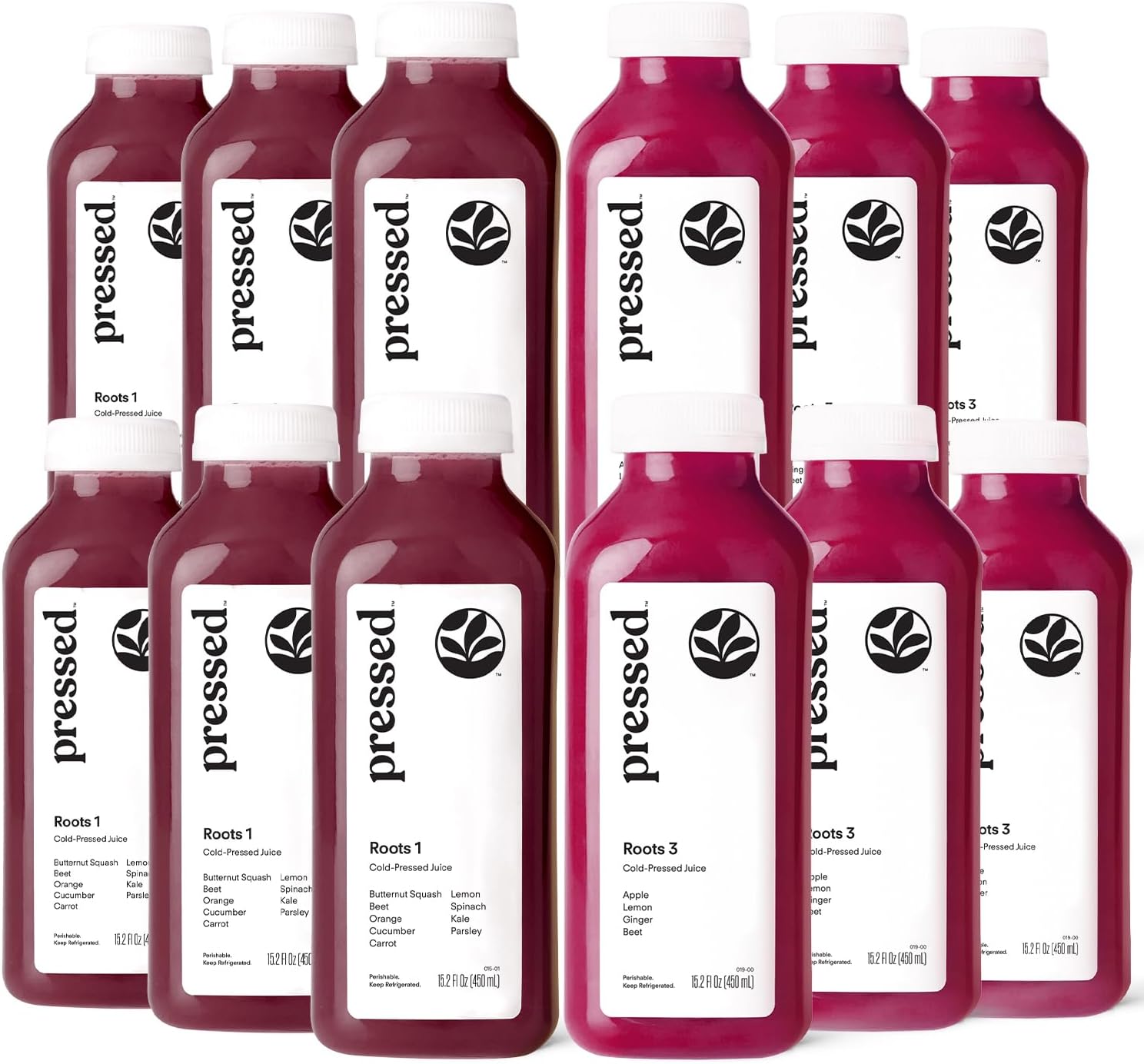 Amazon.com : Pressed Juicery 12 Pack Beet Juice Blends - Roots 1 & 3 (6 ...