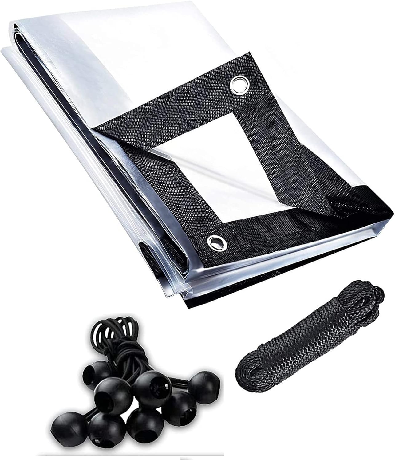 Amazon.com: Transparent Tarp Waterproof with Grommet 8x12 FT, Clear ...