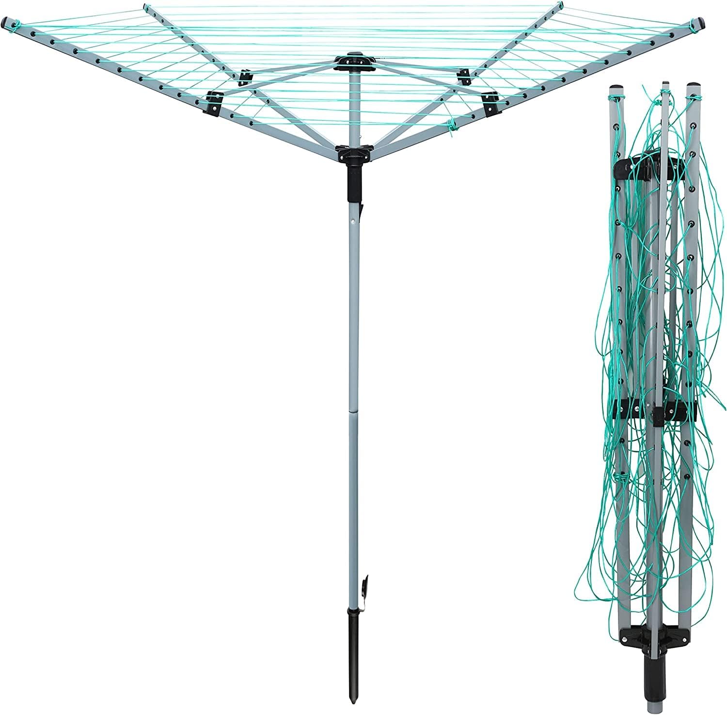DIEBA Heavy Duty 4 Arm Outdoor Rotary Clothes Airer/Dryer Washing Line ...