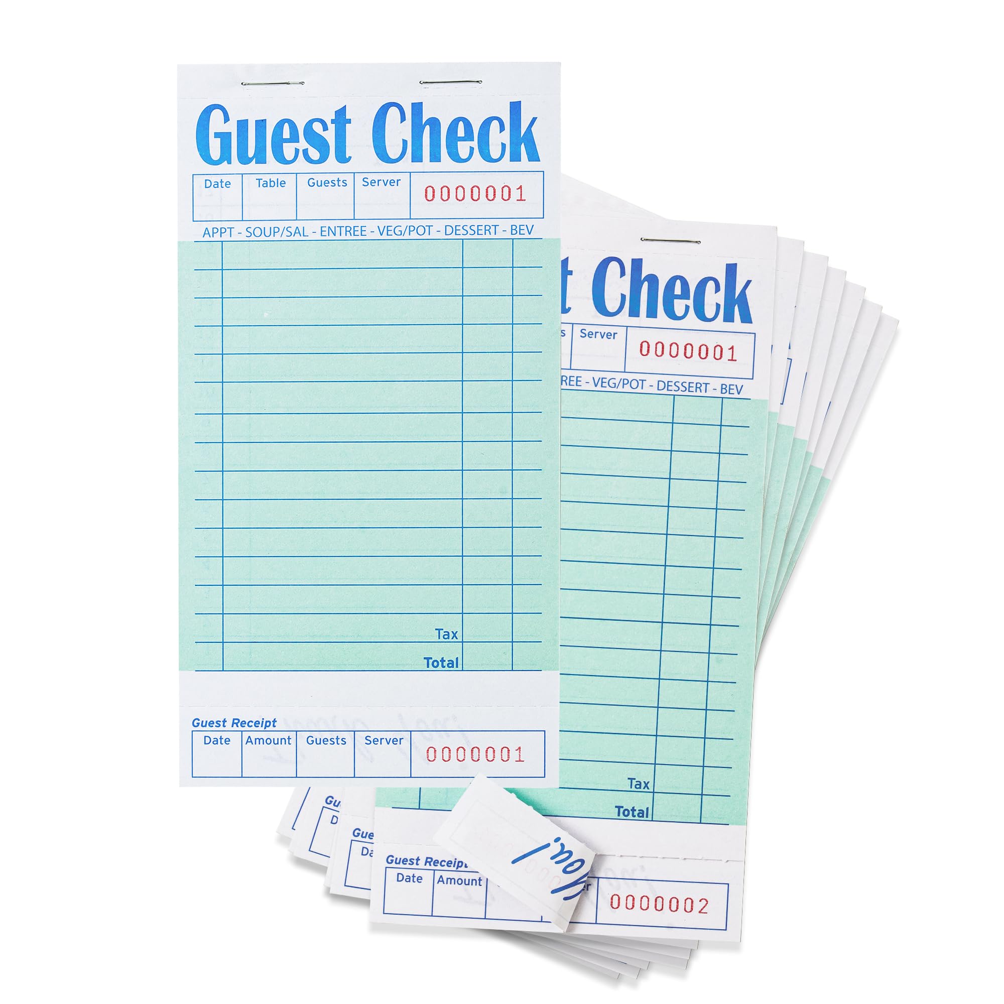 Amazon.com: ZPARIK 48 Pack Green Guest Checks Books for Servers Server ...
