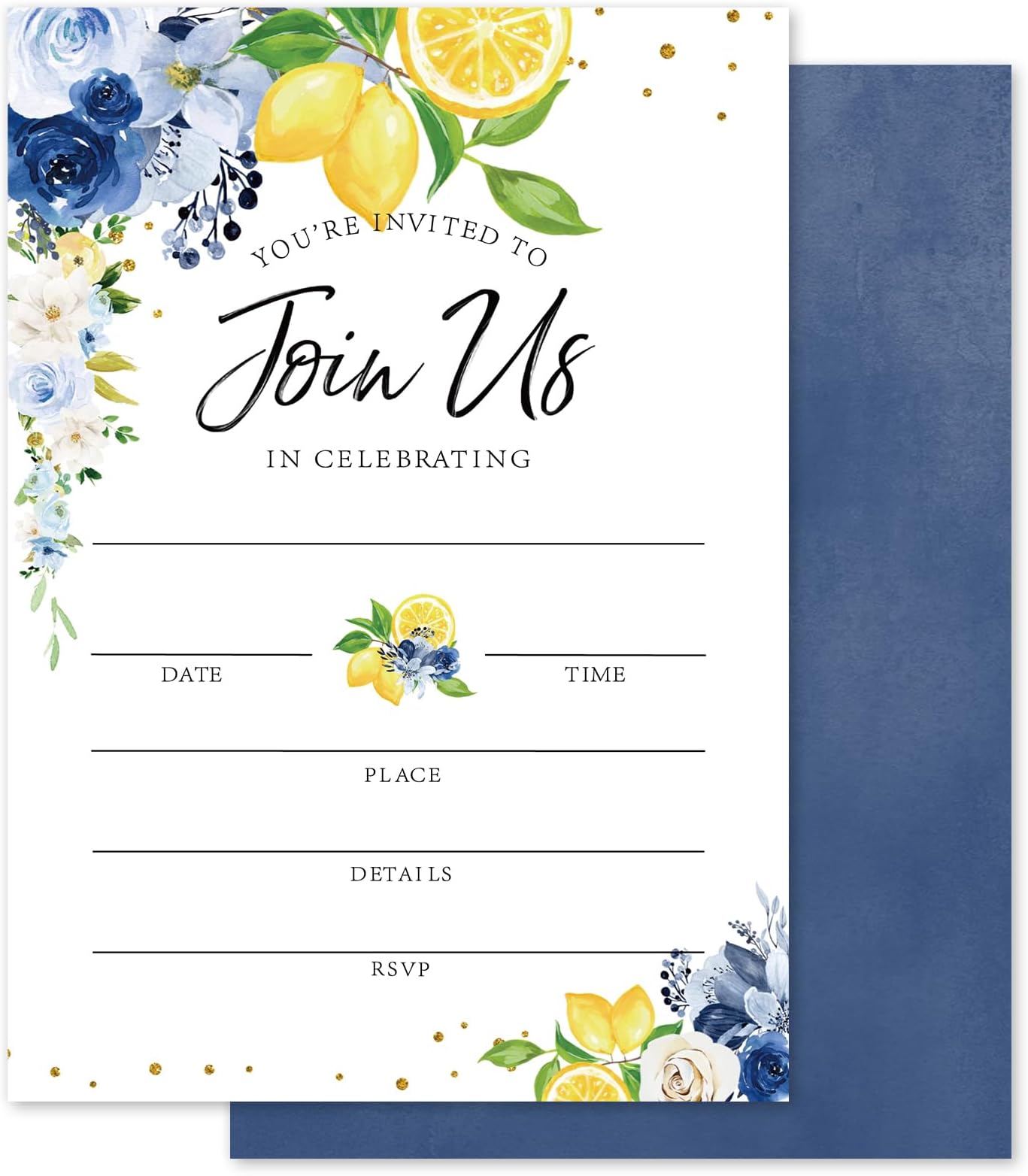 Amazon.com : Moonrise Papery Set of 25 Lemon Theme Bridal Shower ...