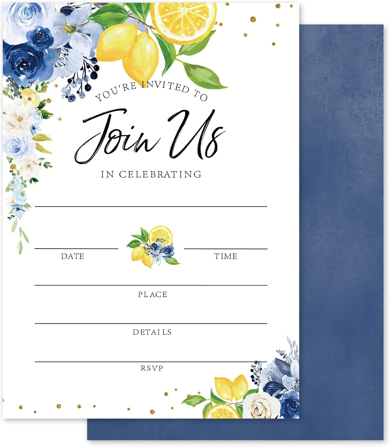 Amazon.com : Whaline 25 Sets Invitations with Envelopes Stickers ...