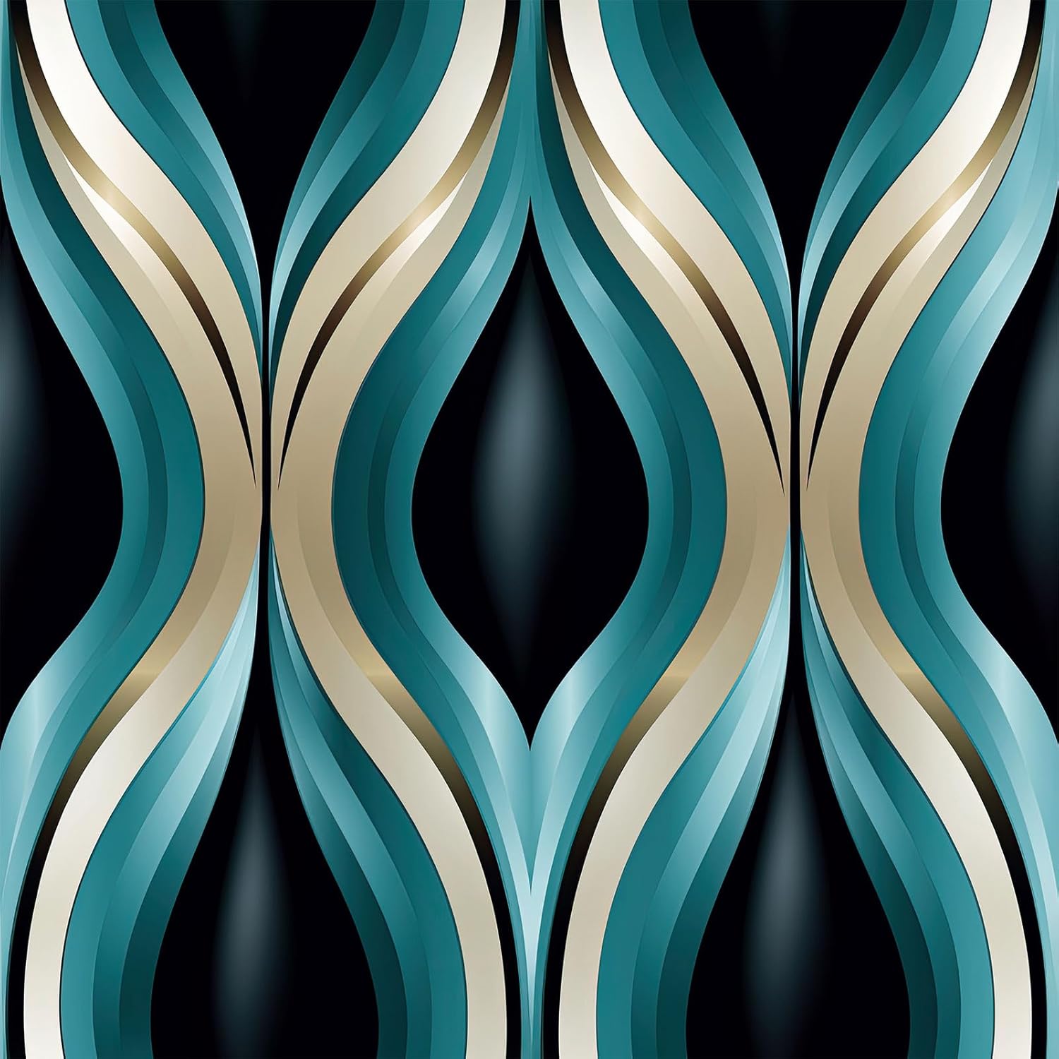 FLFK Boho Wallpaper Peel and Stick Removable Wave Streak Wall Mural for ...