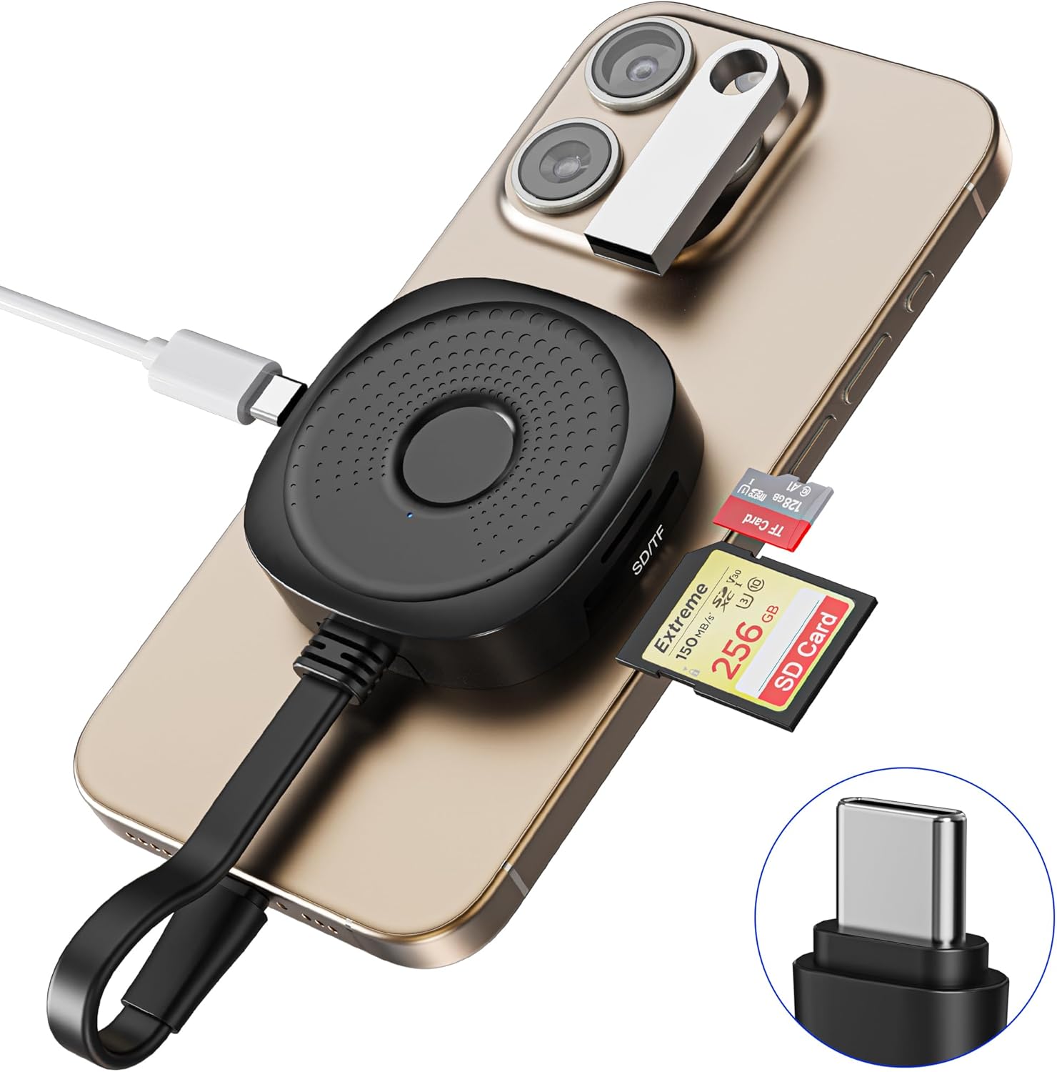 Amazon.com: Magnetic SD Card Reader USB C, Magsafe Mico SD Card Reader ...