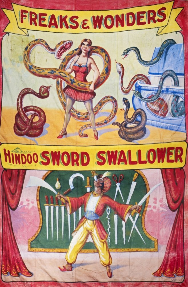 Sideshow Posters Sjablonen Positively Alive! Vintage Sideshow Banners