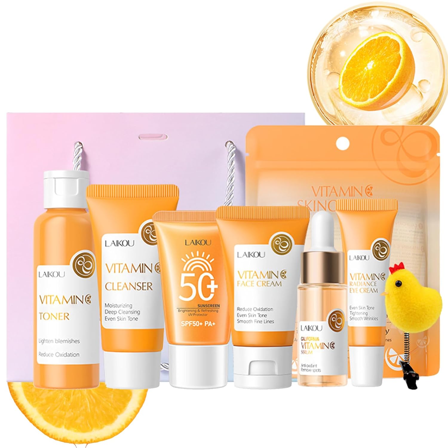 Amazon.com: Skin Care Sets & Kits Vitamin C, 8 In 1 Skincare Gift Set ...