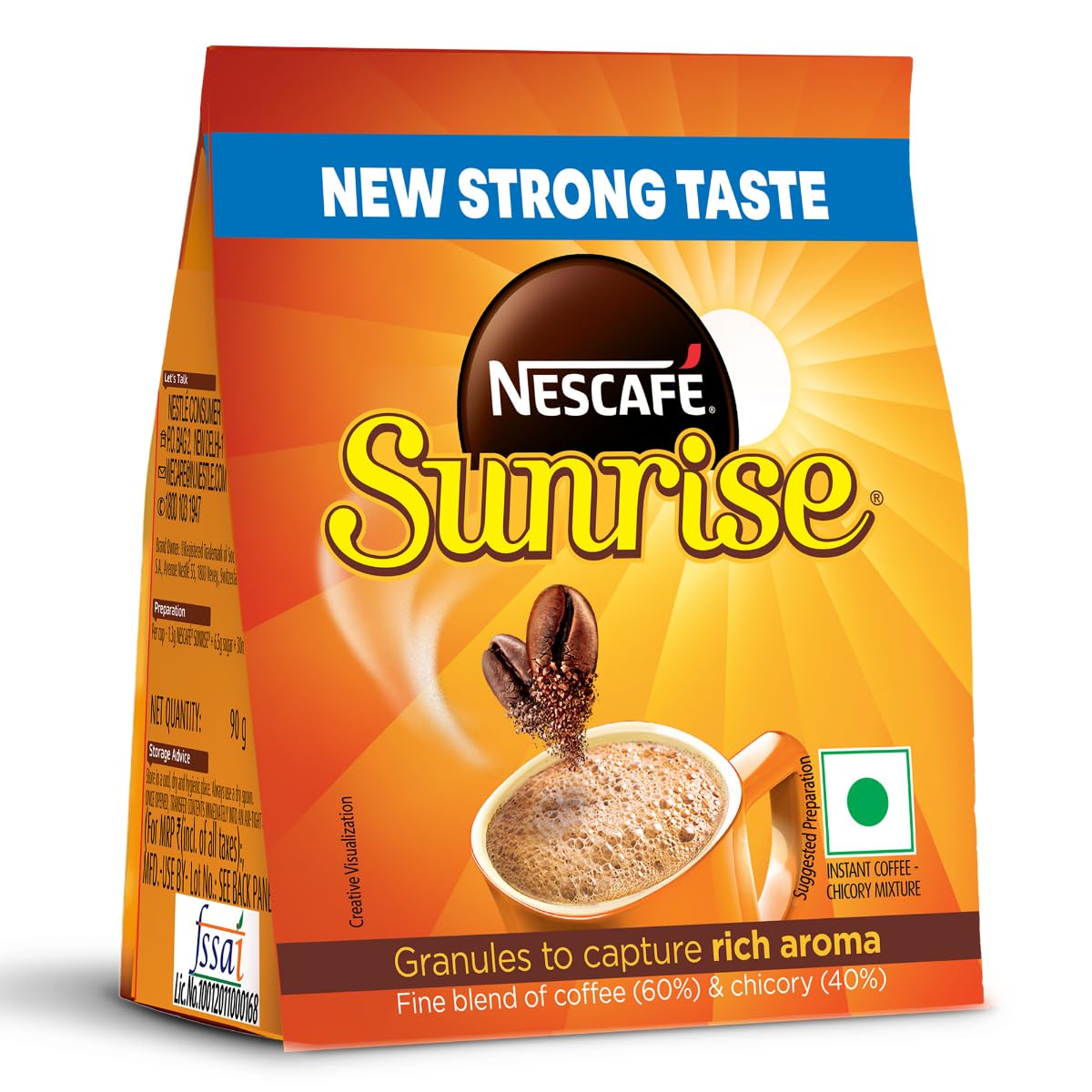 NESCAFE Sunrise Instant Coffee Powder | Strong Taste for the perfect ...