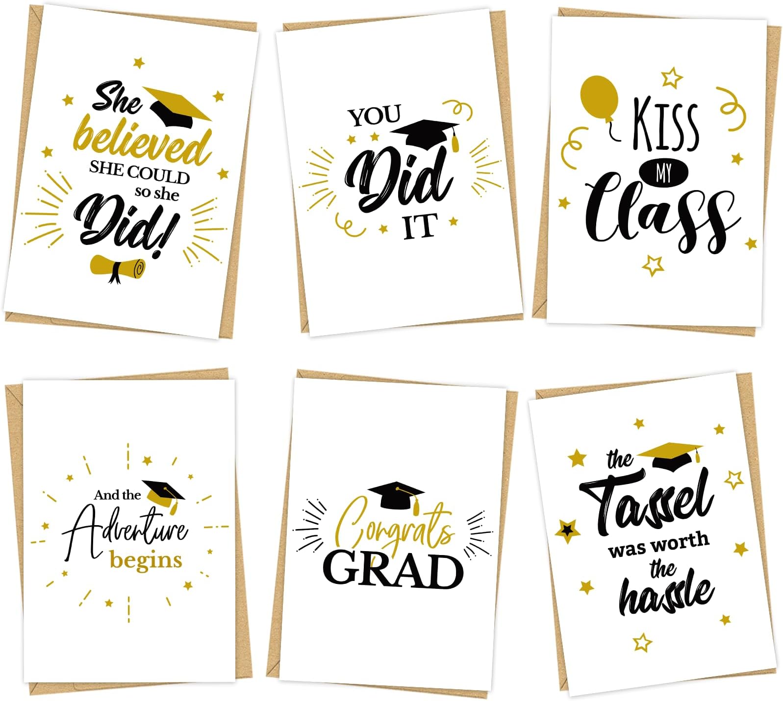 Amazon.com: 30 Pack 6 Design Style Graduation Cards 2025 ...