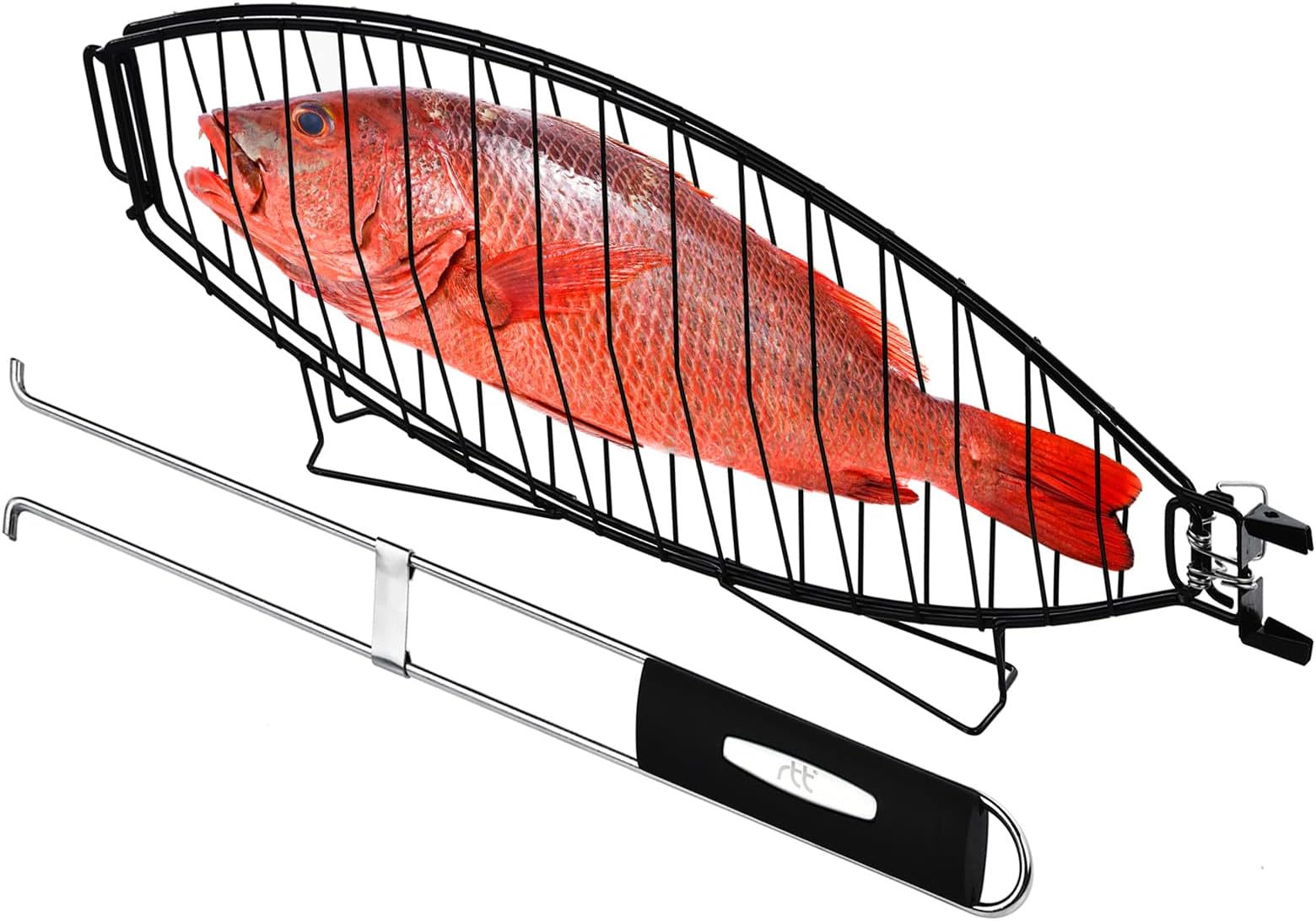 Amazon.com: Fish Grilling Basket, Folding Portable Stainless Steel BBQ ...