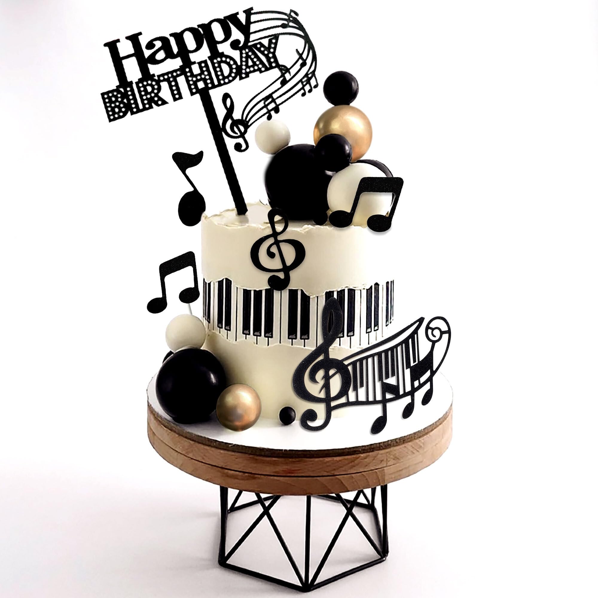 Snapklik.com : Guitar Cake Toppers Rock Music Cake Topper Music Notes ...