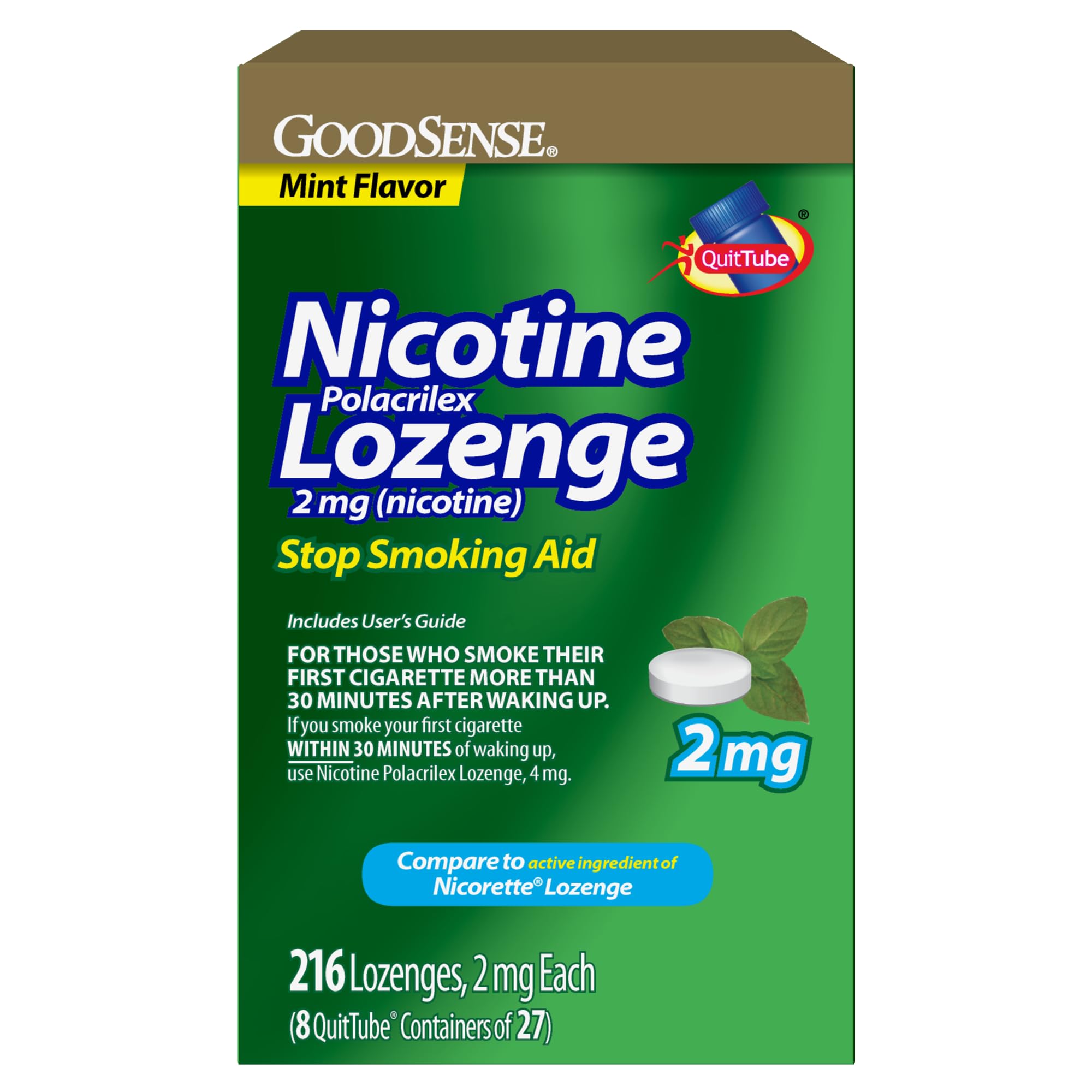 Amazon.com: GoodSense Nicotine Polacrilex Lozenge 2 mg (Nicotine), Stop ...