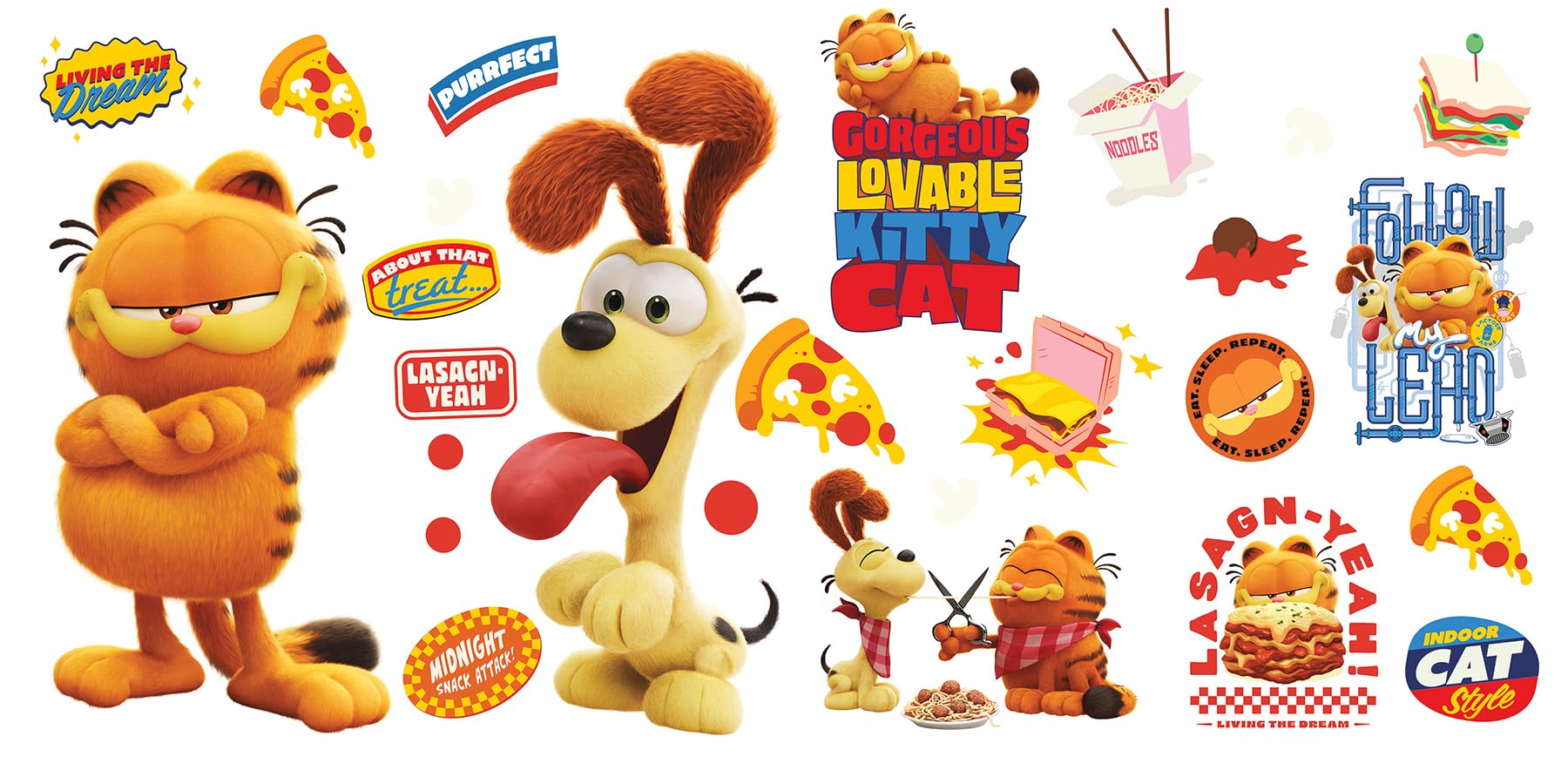 Amazon.com: The Garfield Movie Wall Decals, RMK5355SCS : Tools & Home ...