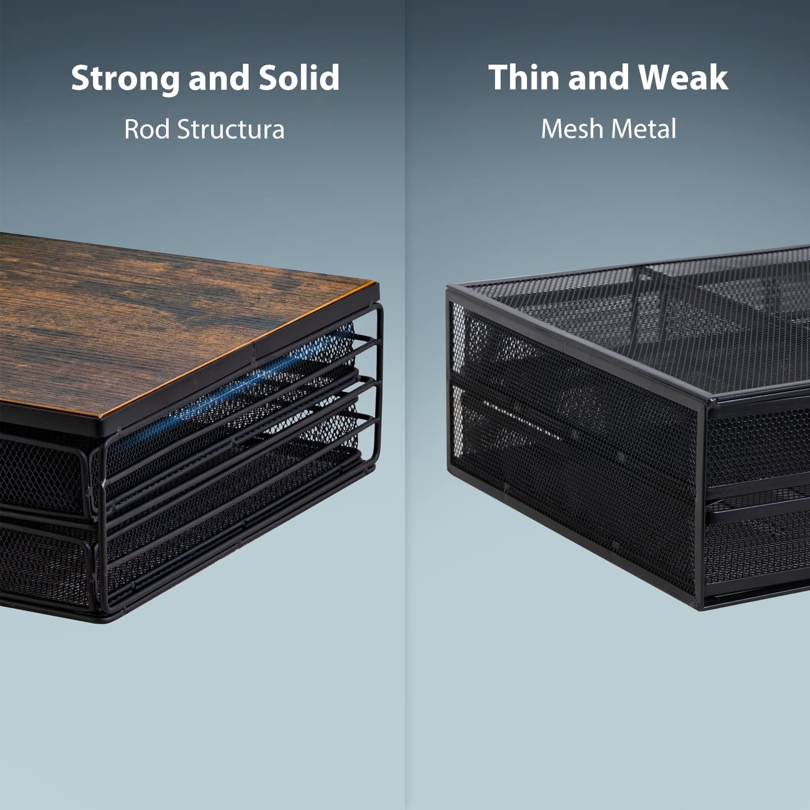 ARCOBIS Monitor Stand Riser with 2 Drawers & 1 Pen Holder, Mesh Metal ...