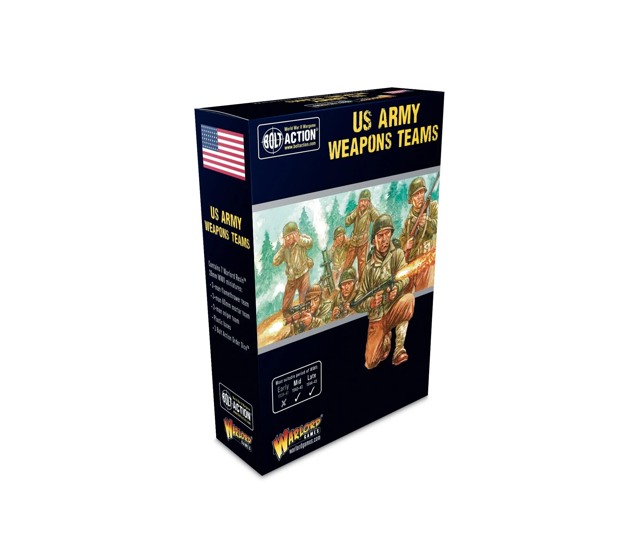 Warlord Games US Army Weapons Teams - 28mm Scale Miniatures for Bolt ...
