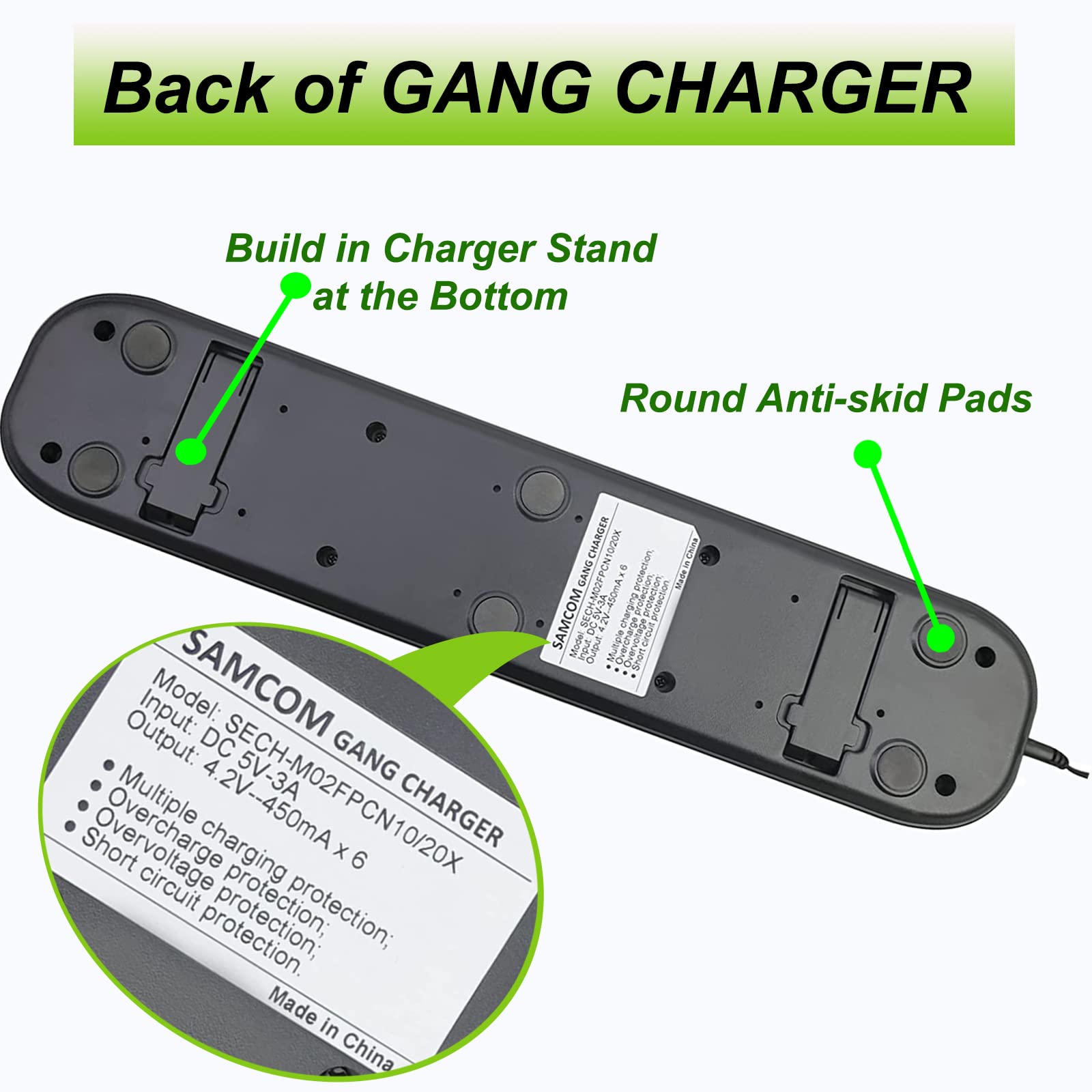 SAMCOM FPCN10A 6 Way Multi Unit Charger Battery Gang Charger for ...