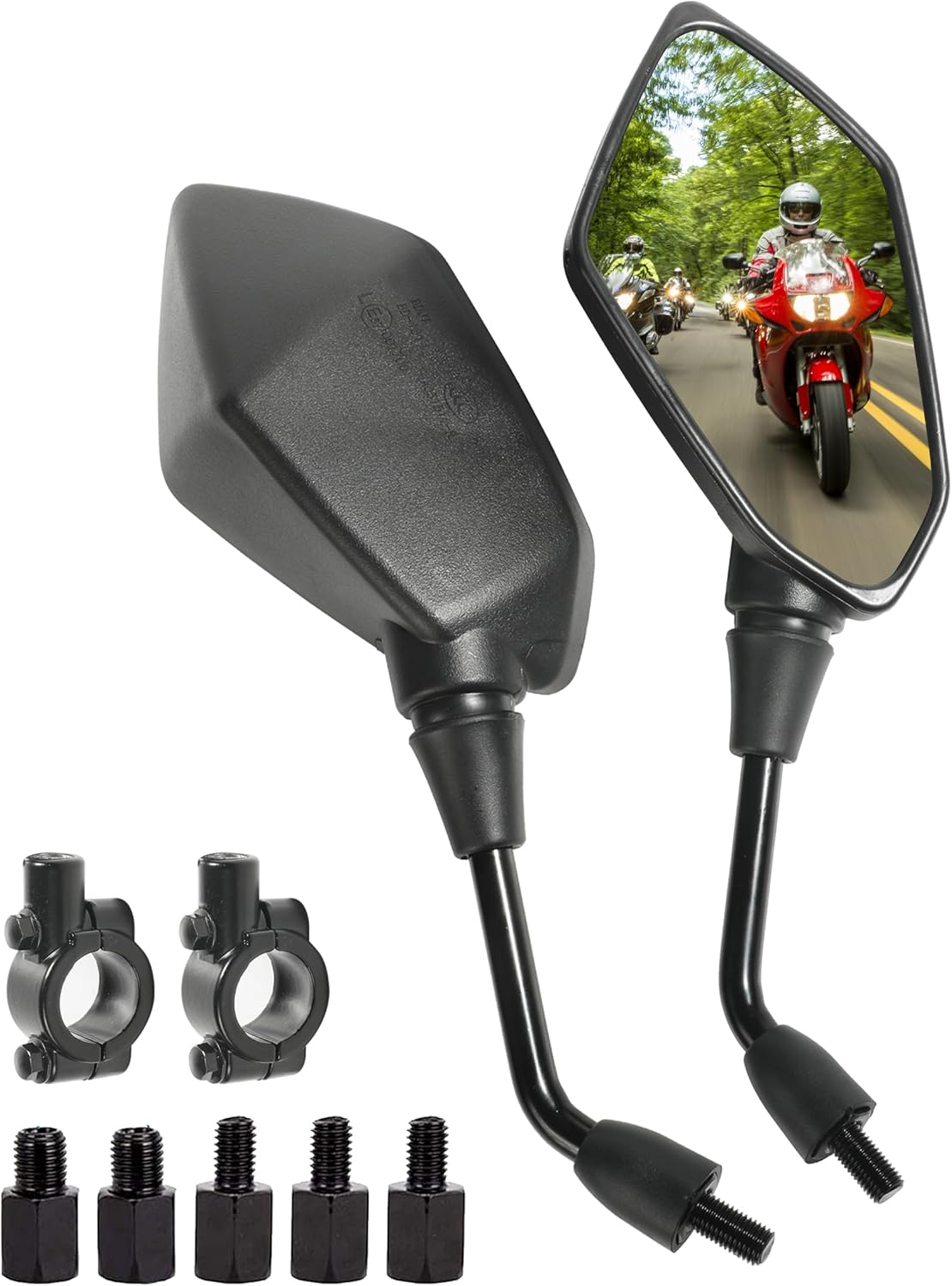 Amazon.com: Bylikeho Bike Rear View Mirror - Side Mirrors for ...