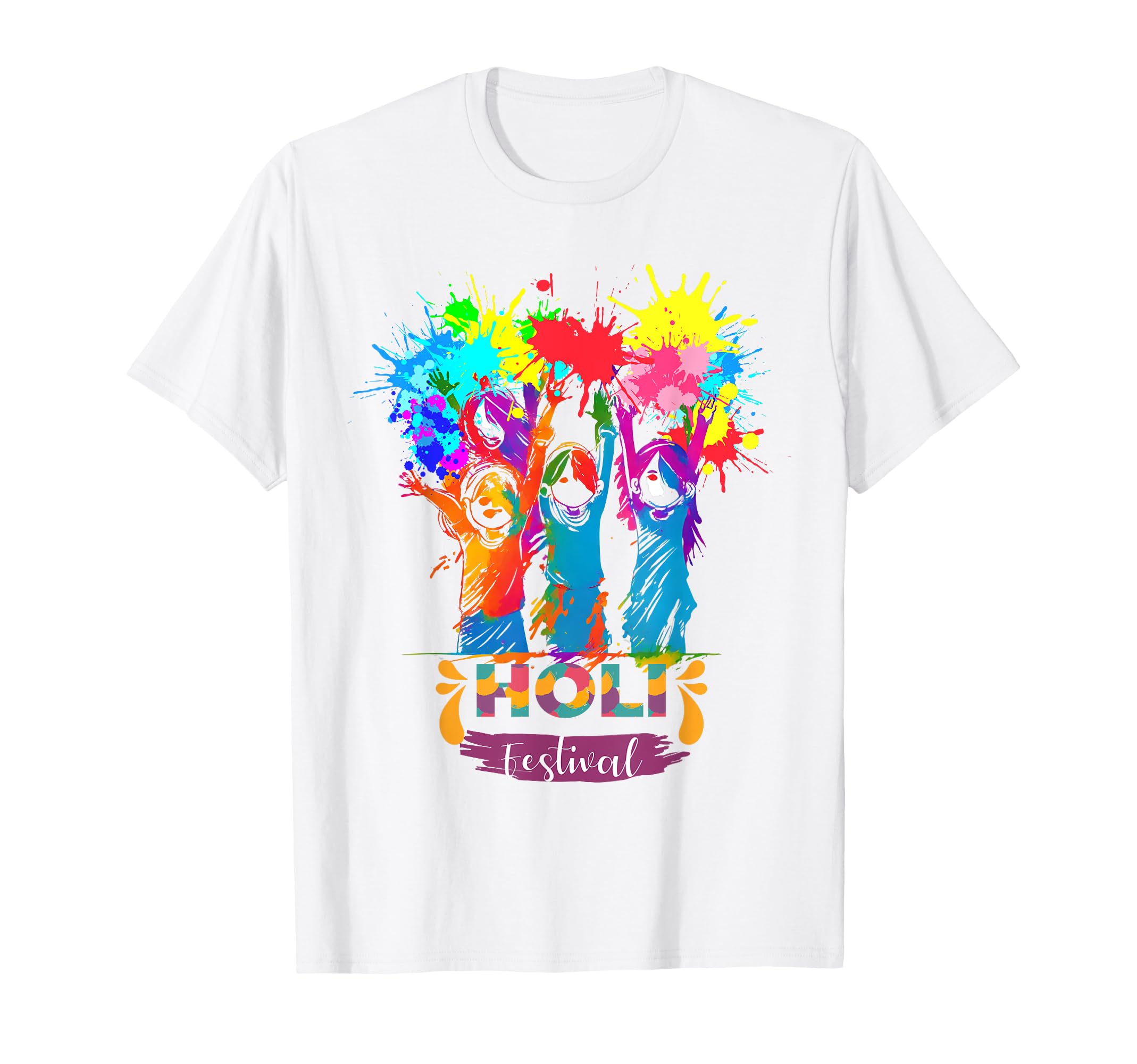 Amazon.com: Happy Holi Festival Outfit for India Hindu Kids Women Men T ...