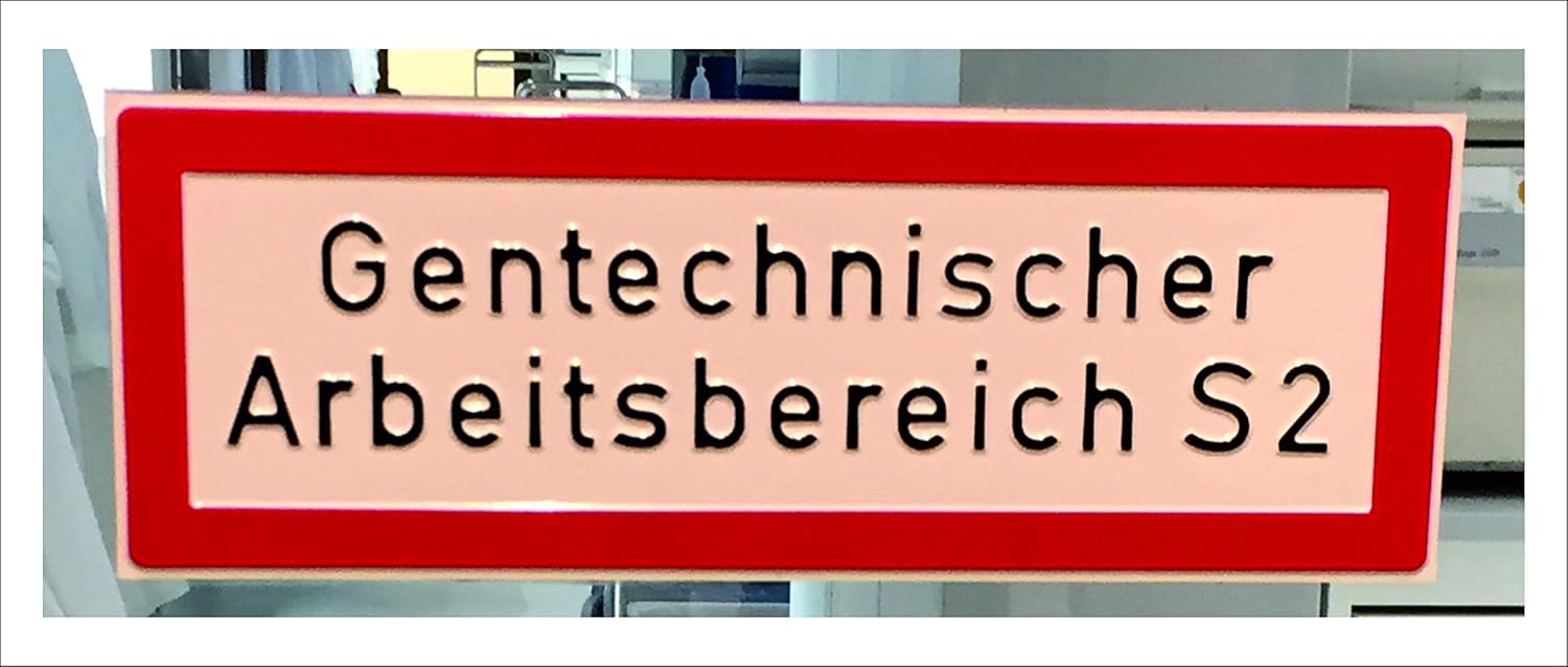 Hinweisschilder für die Feuerwehr Gentechnischer Arbeitsbereich S2 nach ...