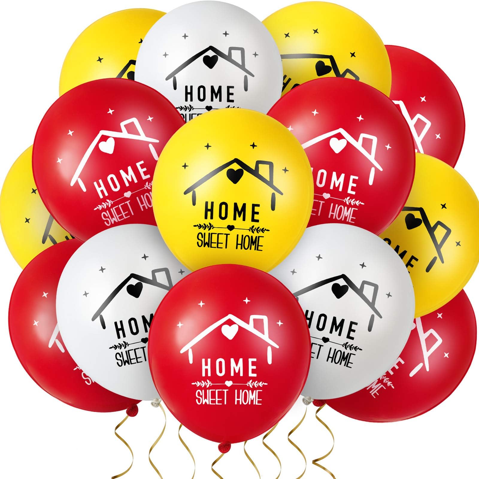 Amazon.com: 60 Pieces Home Sweet Home Balloon Housewarming Party Latex ...