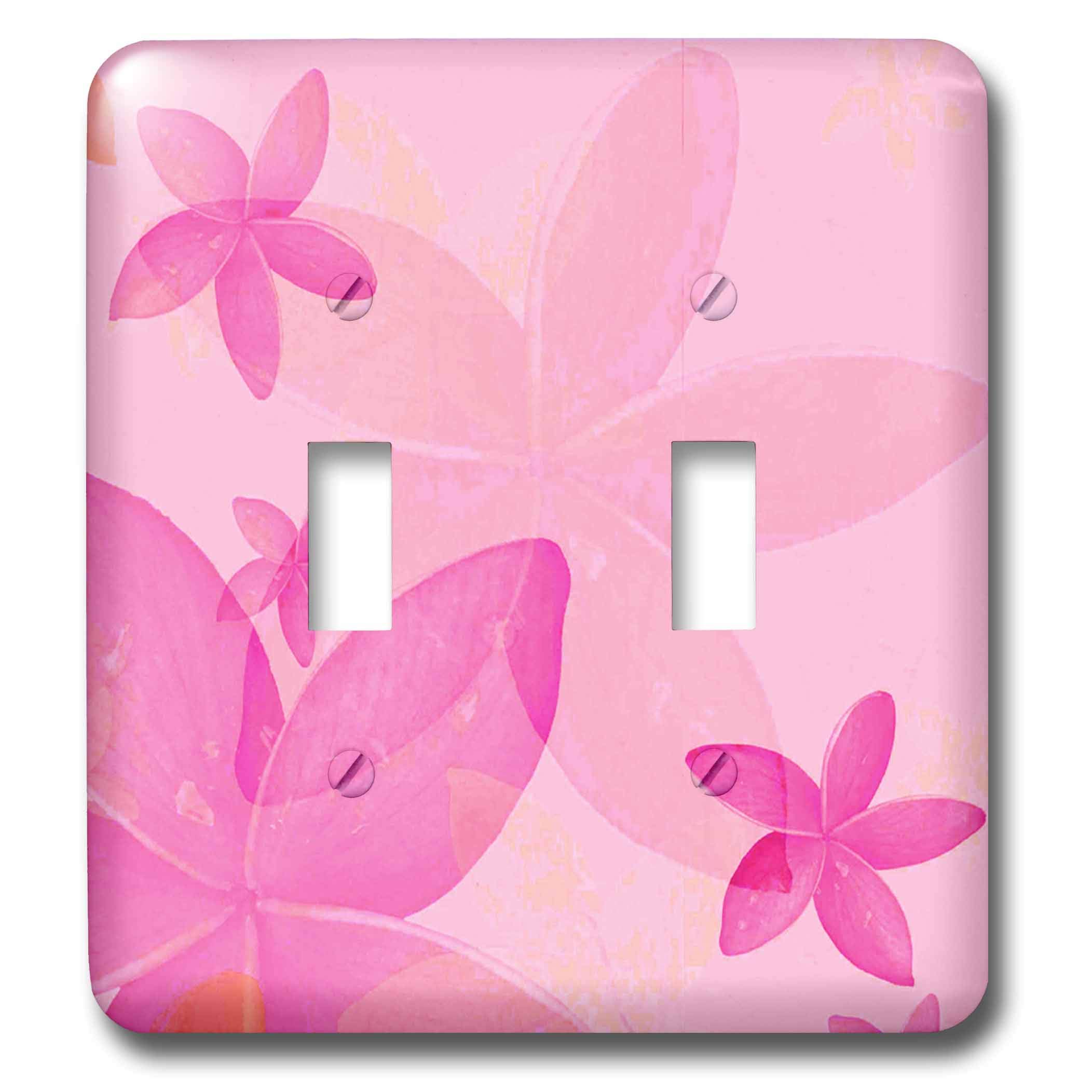 3dRose lsp_29128_2 Pink and Peach Flowers Toggle Switch, Multi-Color ...