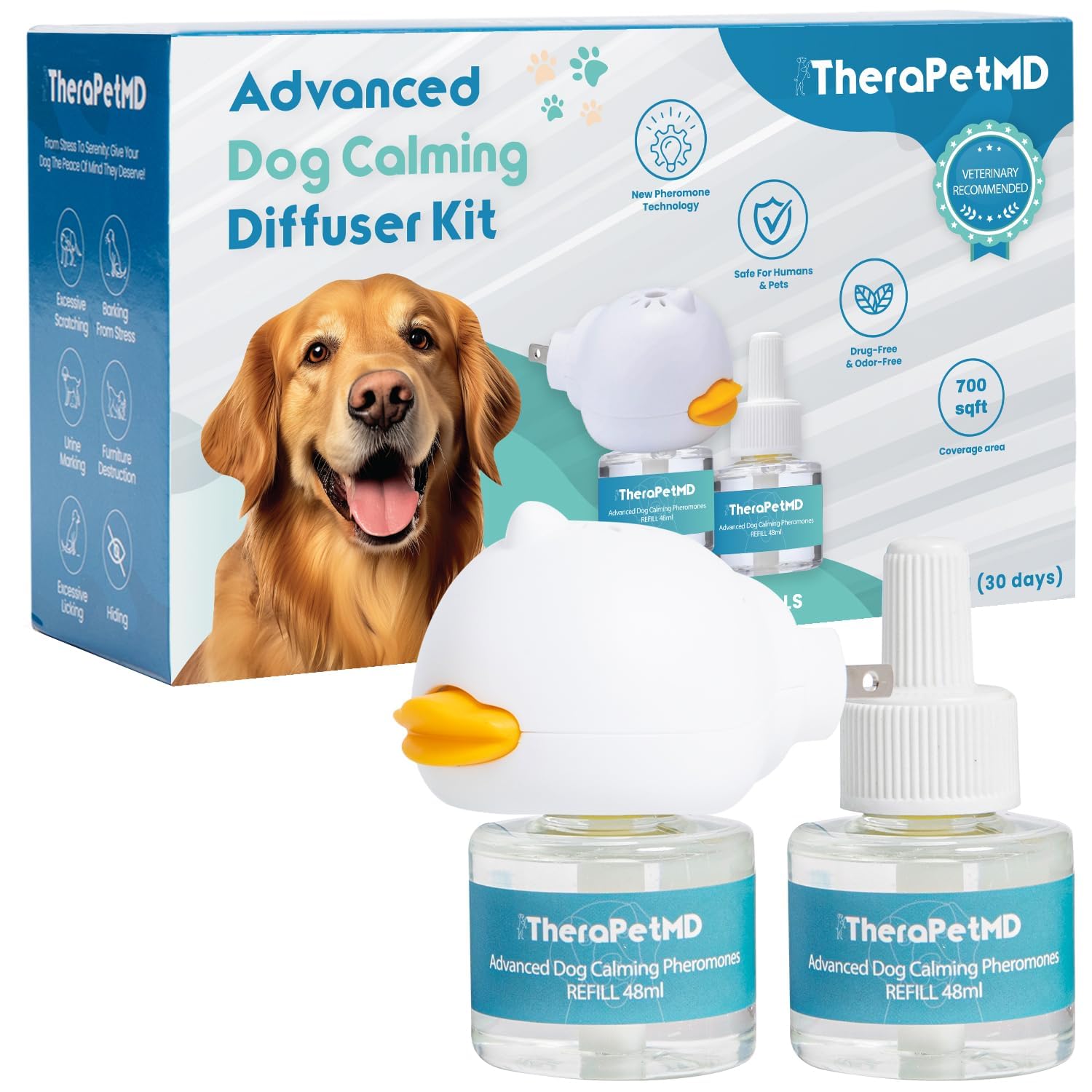 Therapet Md Dog Calming Diffuser Pheromone Diffuser For Dogs Indoor ...