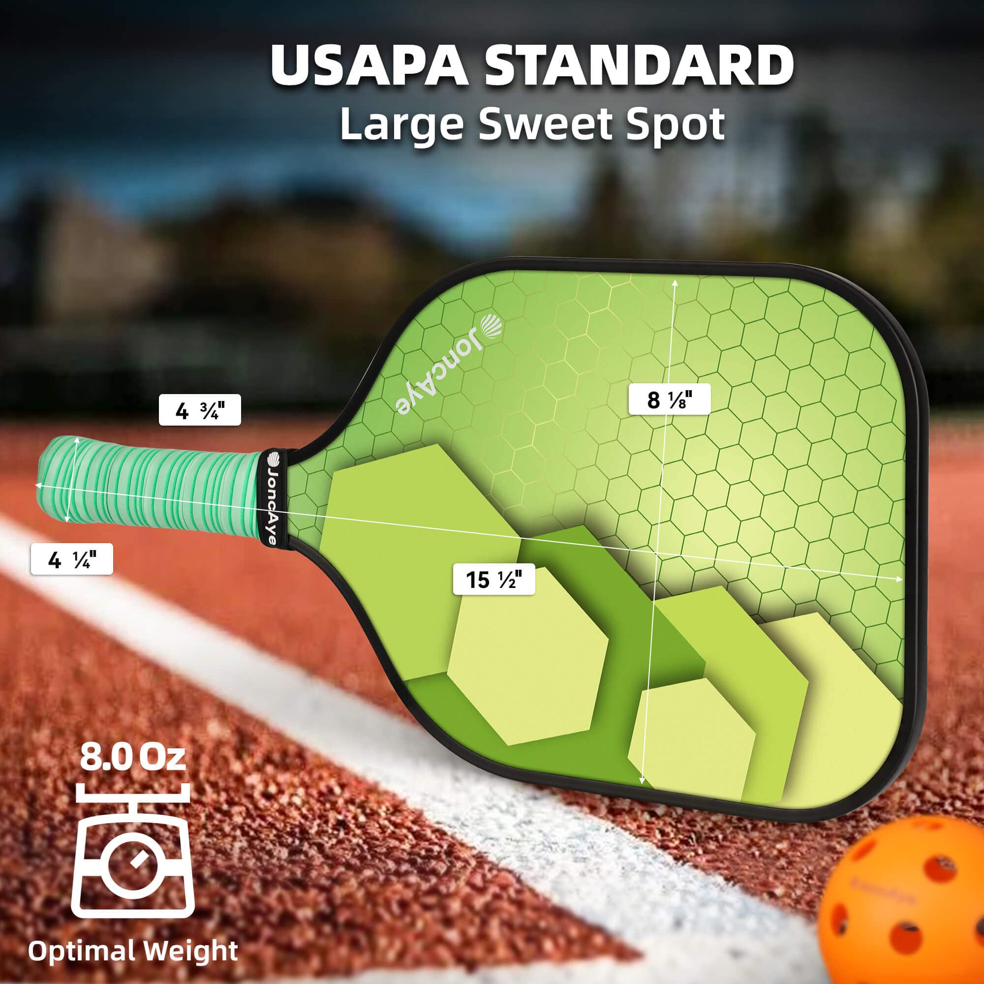 Snapklik.com : JoncAye Pickle-Ball Paddle Set Of 4 USAPA Approved ...