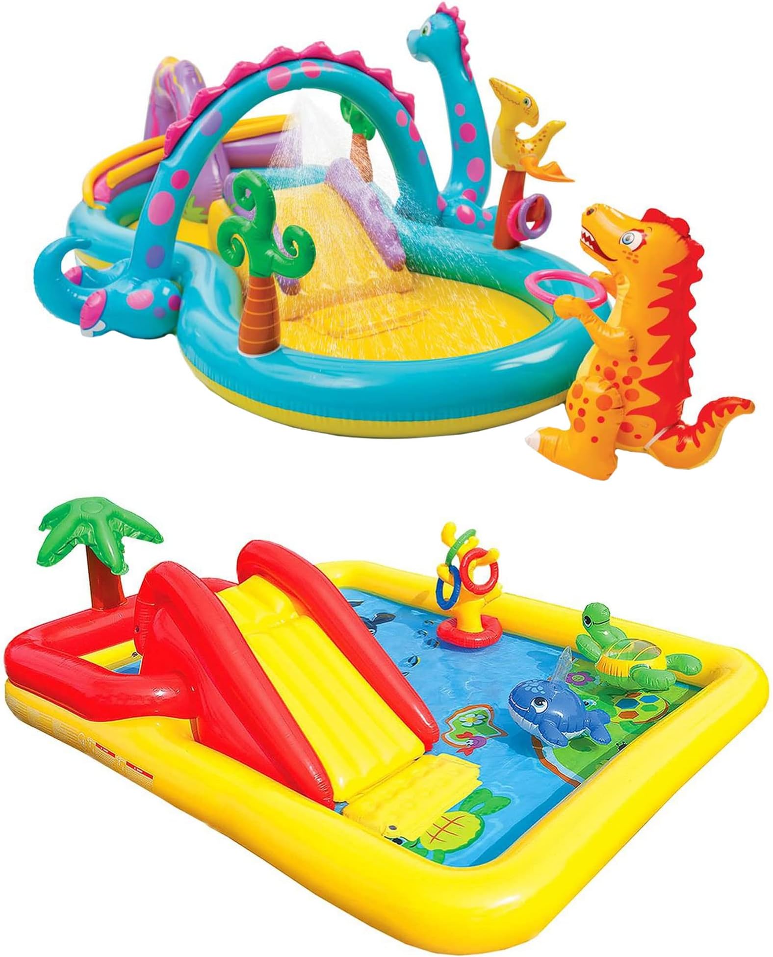 Amazon.com: Intex Dinoland Backyard Inflatable Toddler Pool and Ocean ...