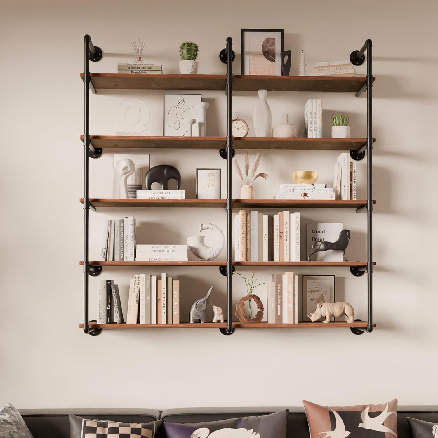 Amazon.com: ONOTETUT Industrial Pipe Shelf 5 Tier,60 inch Industrial ...