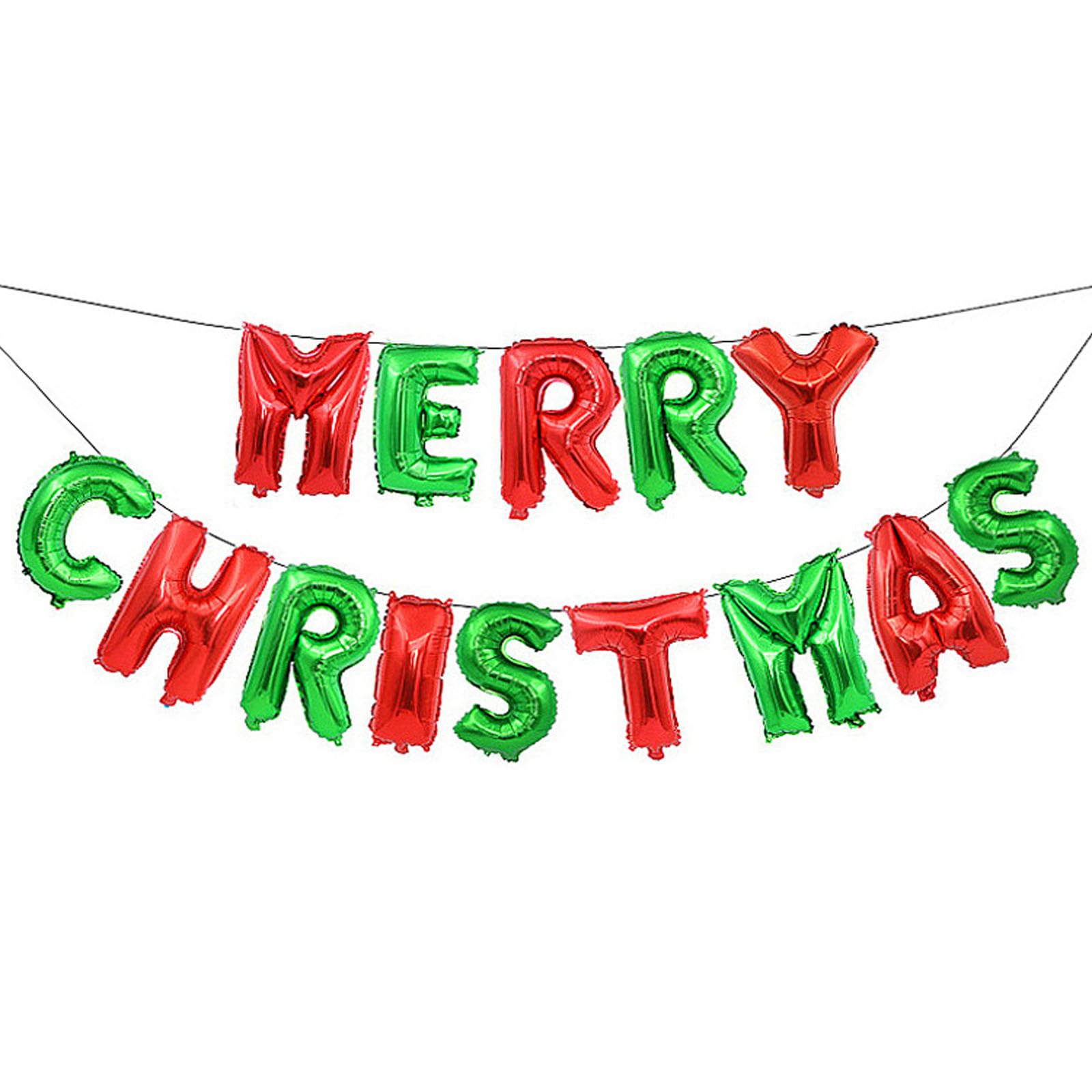 Amazon.com: Soochat Merry Christmas Balloons, Christmas Letter Aluminum ...