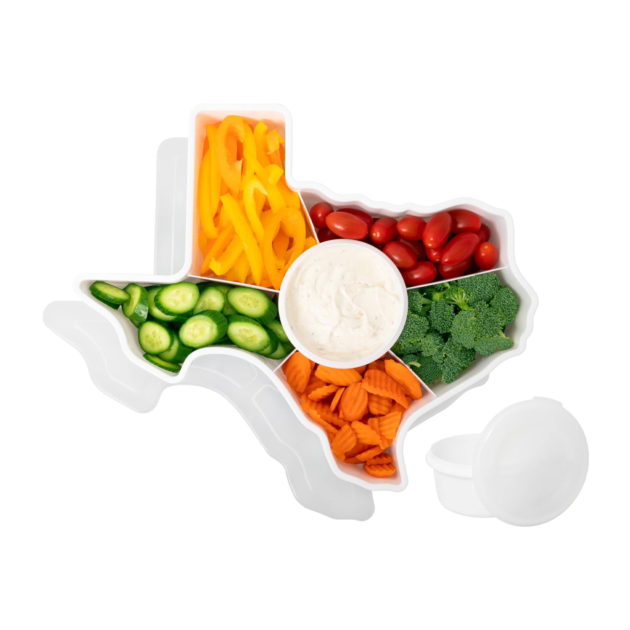 Amazon.com | KOLORAE Texas Serving Tray - 6 Compartment Texas Snack ...