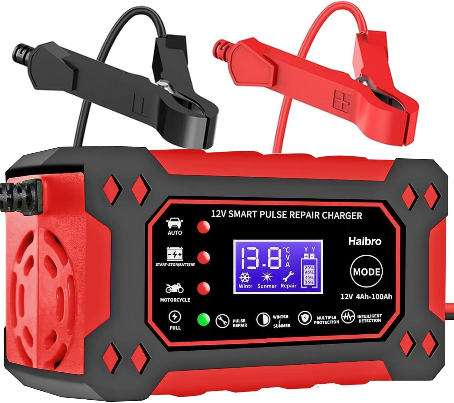 Amazon.com: Haibro Car Battery Charger,12V 6Amp Trickle Charger and ...