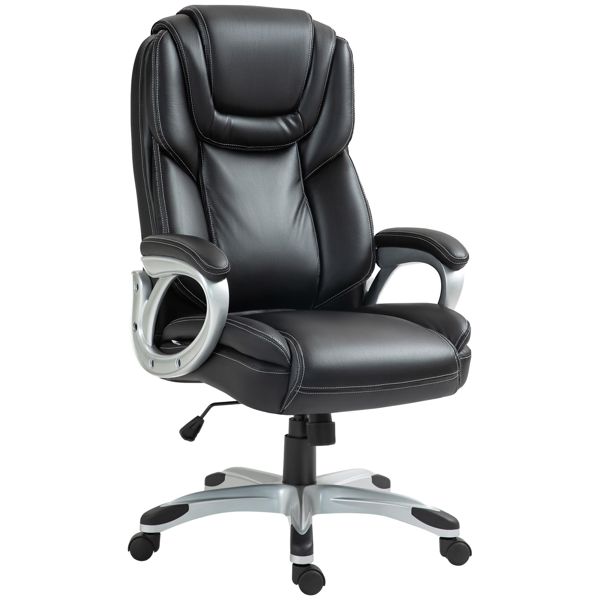 Amazon.com: HOMCOM Office Chair, High Back Desk Chair with Tilt ...