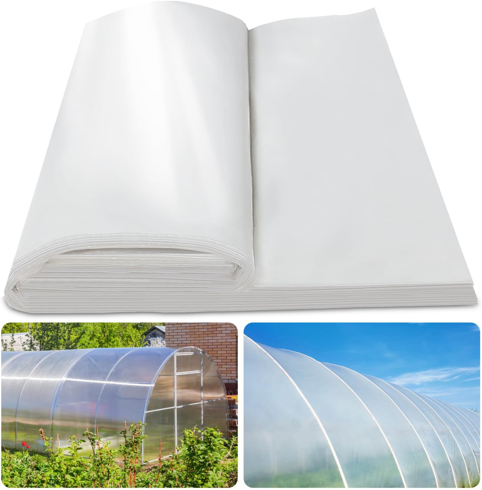 Amazon.com: ANPHSIN 12ft x 25ft Heavy-Duty Greenhouse Films Plastic ...