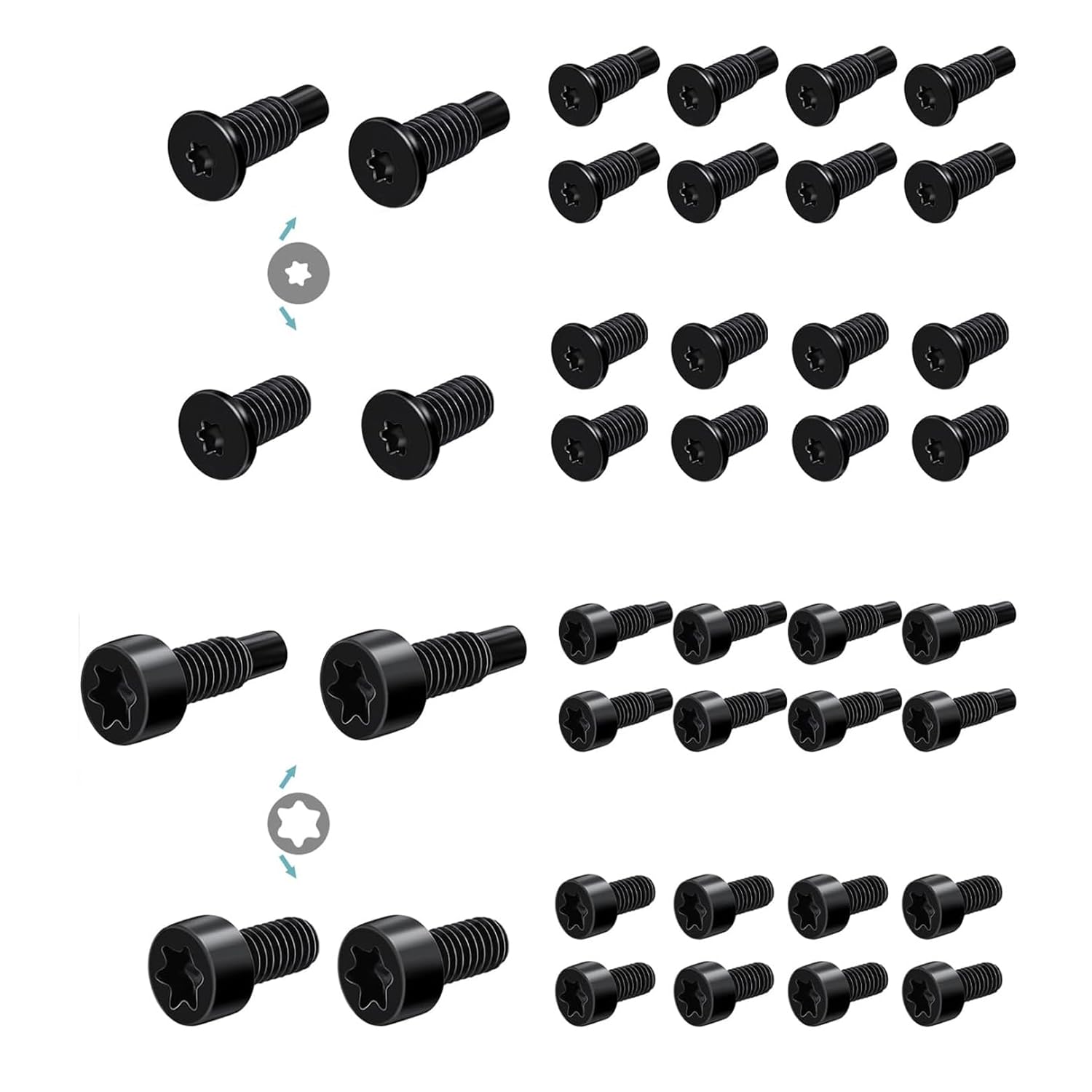 Fogcosy Pack of 40 Ring Doorbell Screw Replacement Set, Spare Screws ...