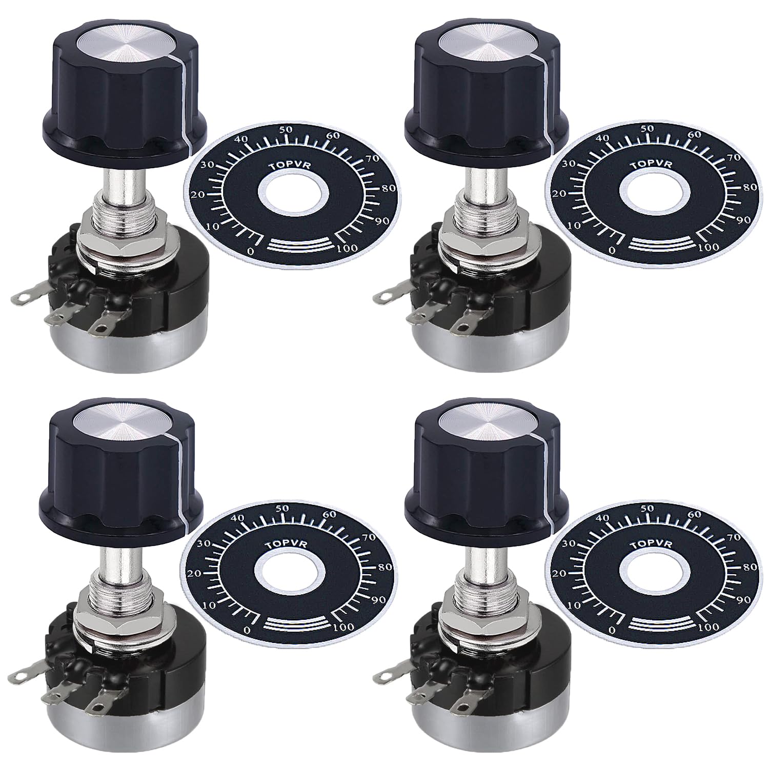 DaFuRui RV24YN20S Carbon Film Rotary Taper Potentiometer，4pcs B102 1K ...