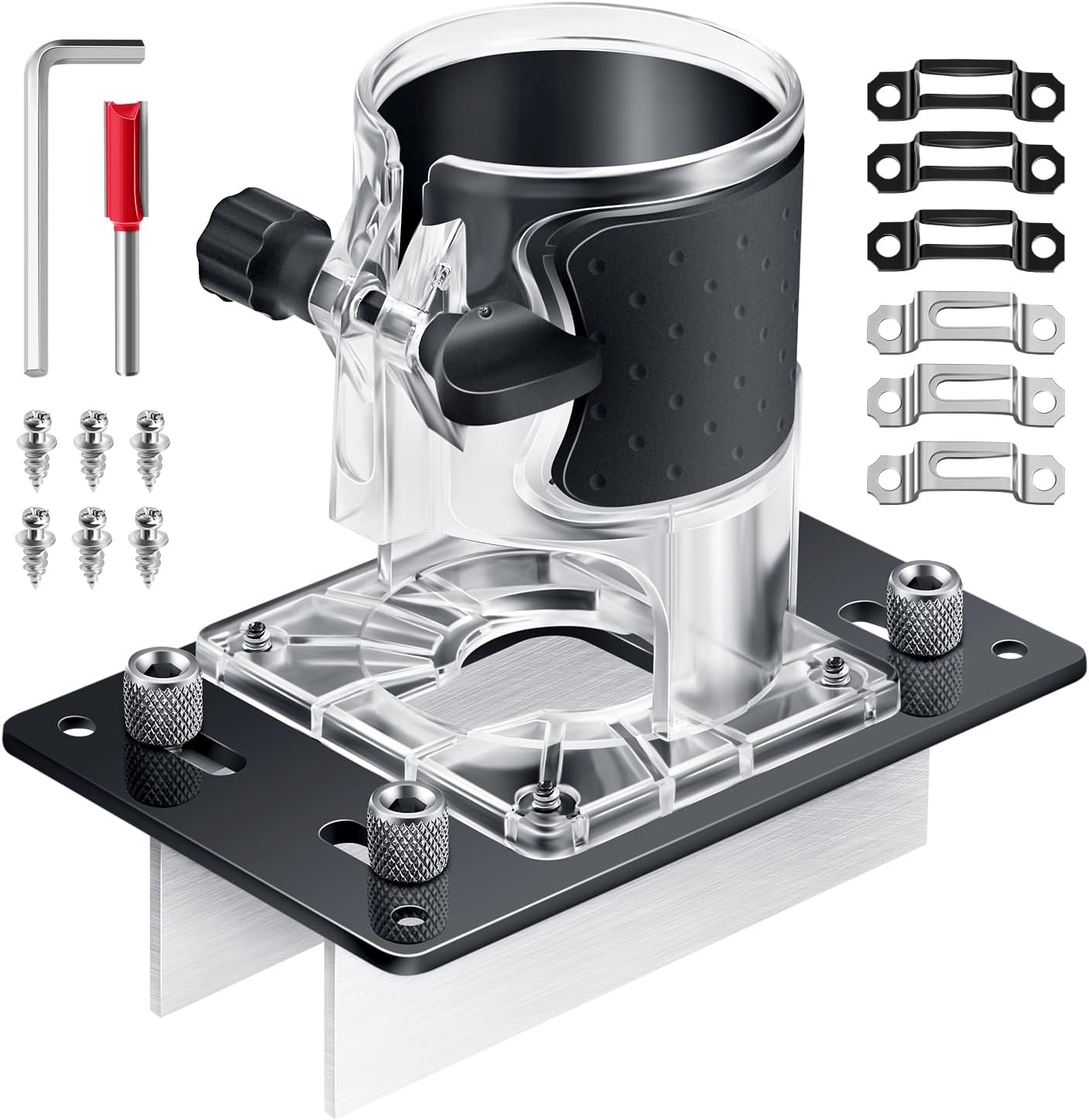 Saker Wood Router Slotting Locator - 2 in 1 Slotted Base and Fastening ...