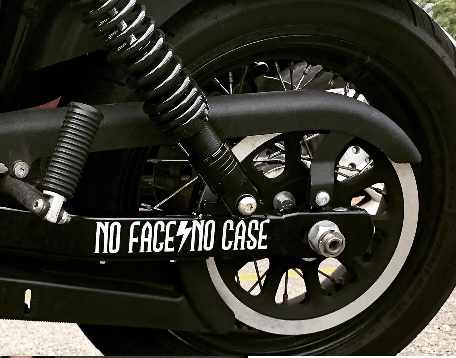 Amazon.com - STICKY DUDE | NO FACE NO CASE - Swing Arm Sticker Decal ...