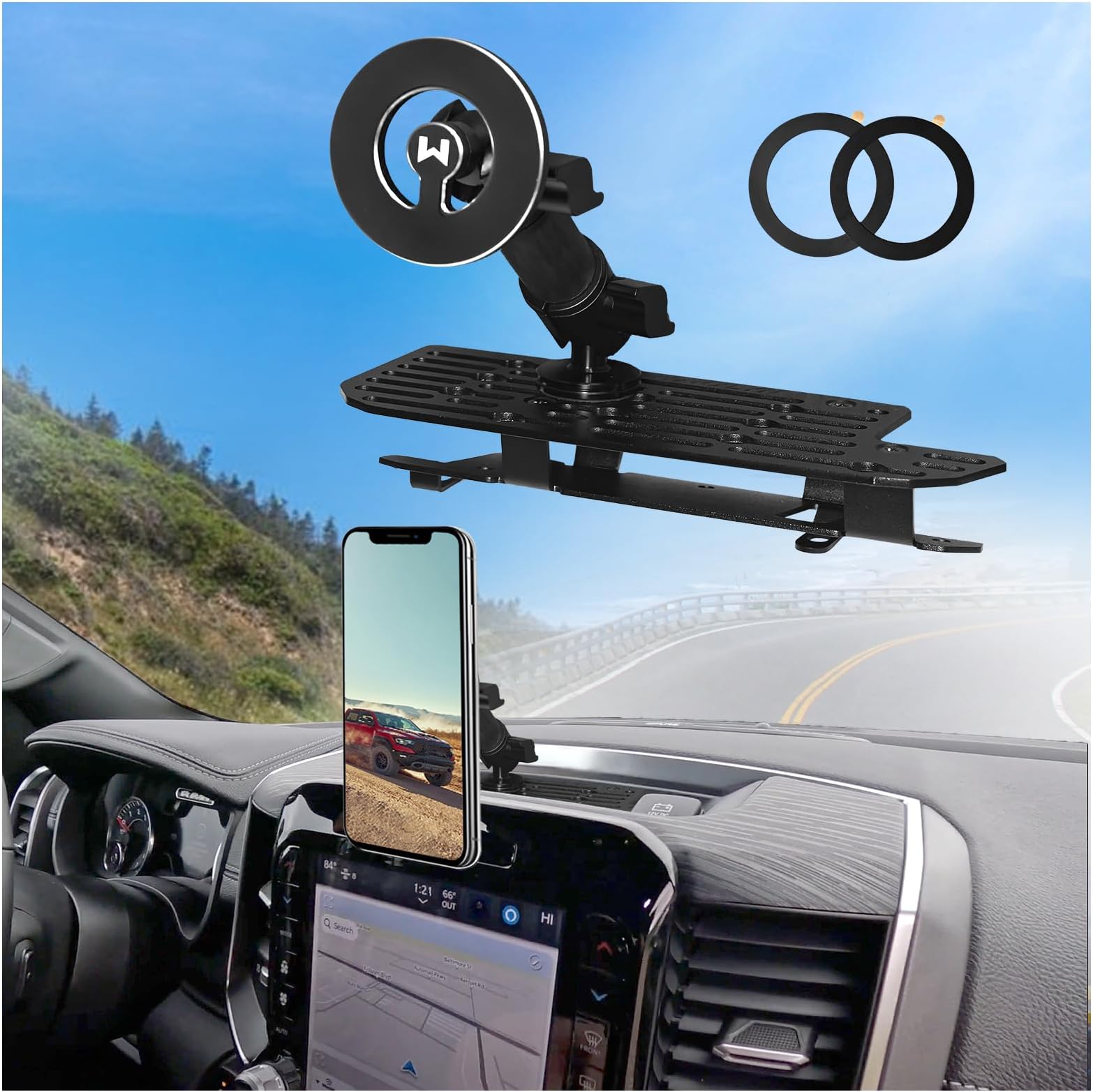 Amazon.com: WXRYLYN 2024 2025 Ram Metal Dash Mount Magnetic Phone ...