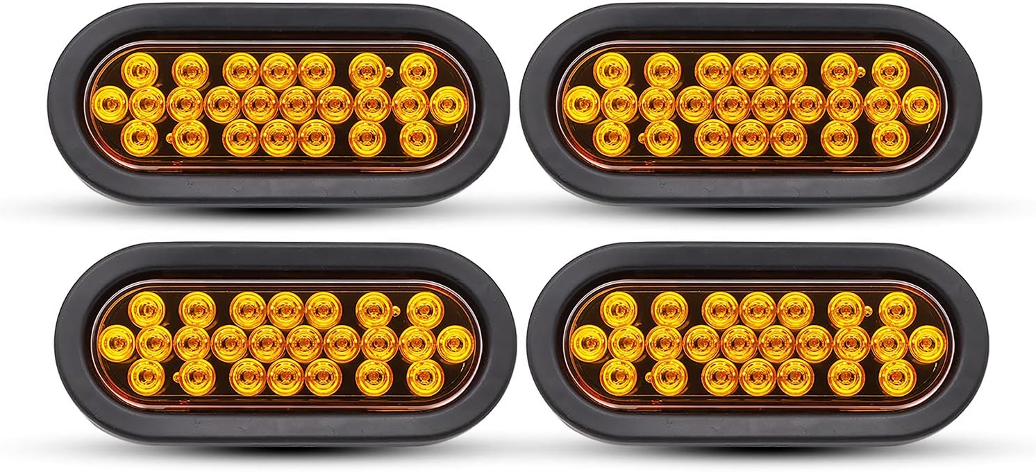 Amazon.com: Meerkatt (Pack of 4) 6.4 Inch Oblong Amber Light Sealed ...