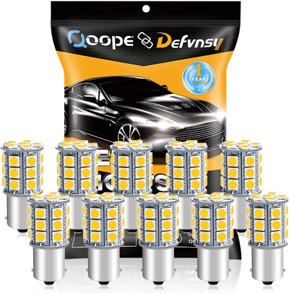 Amazon.com: Qoope 1156 1141 LED Bulb Warm White Super Bright 1003 BA15S ...