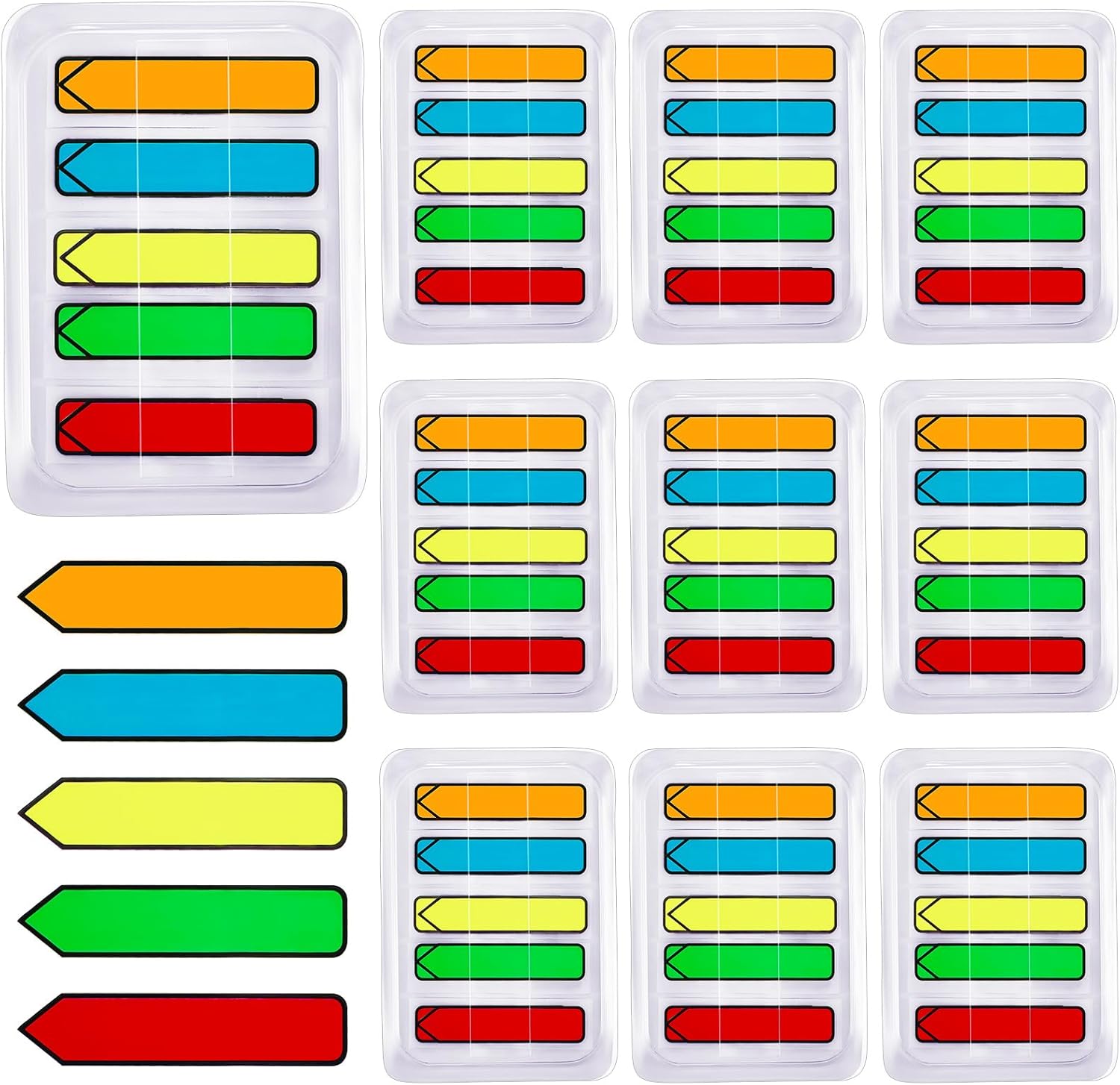 Amazon.com : Teling 1000 Pcs Arrow Flags Tabs Sign Here Tabs 5 Colors ...