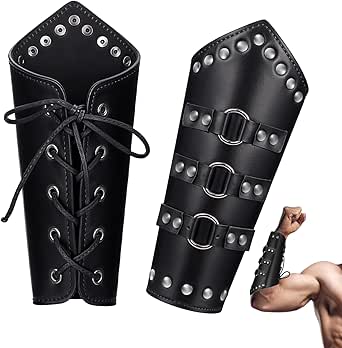 Amazon.com: 2 Pcs Faux Leather Arm Guards Arm Bracers Adults Adjustable ...