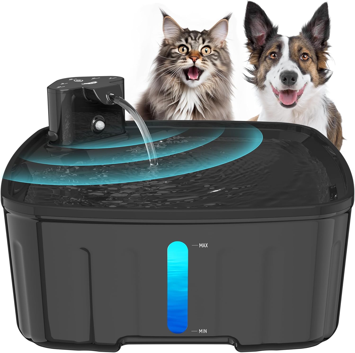 Amazon.com : Kenida Dog Water Fountain Wireless,2.1GAL/8L Large Dog ...